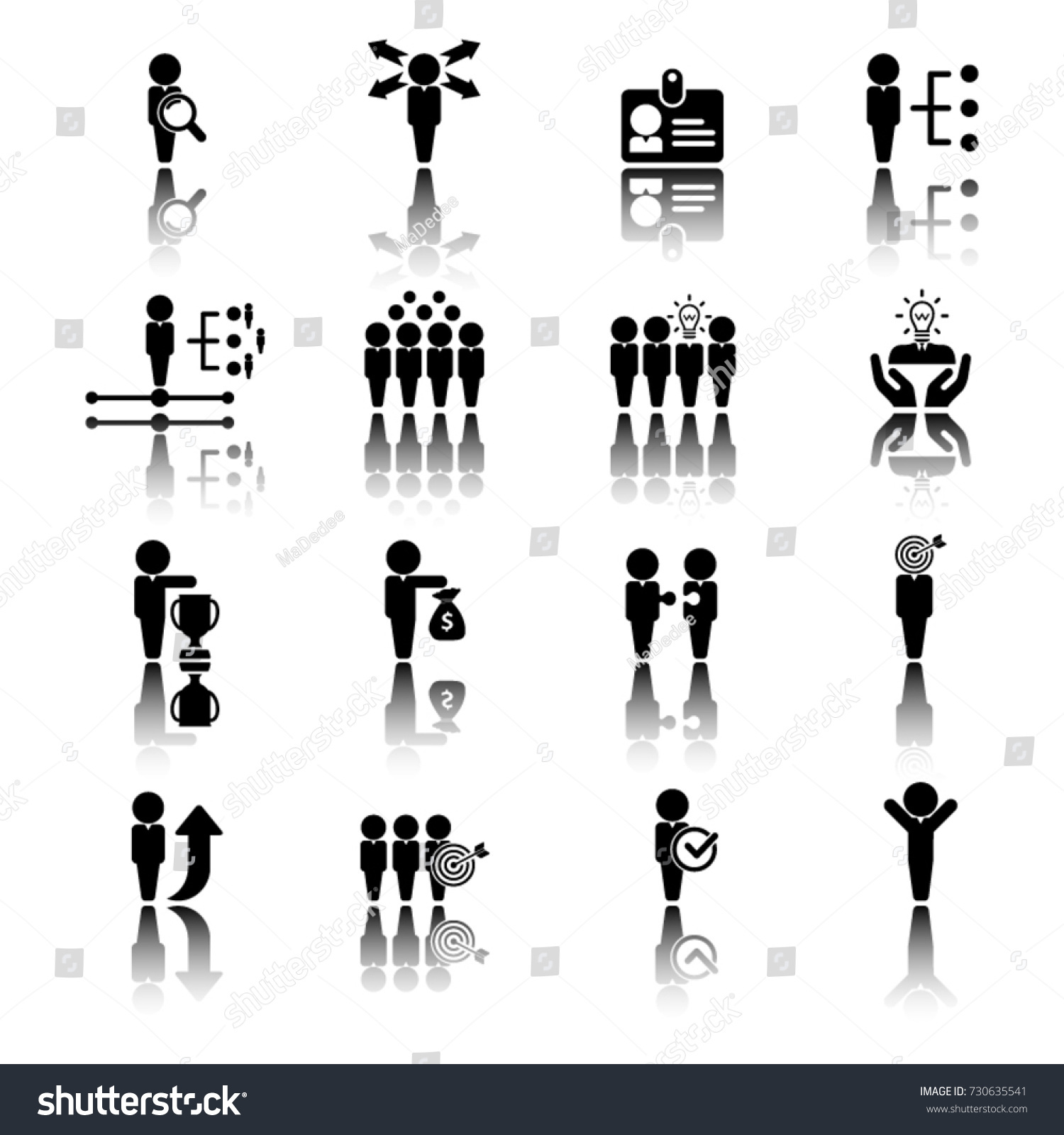 Human Resources Vector Icons: vector de stock (libre de regalías ...