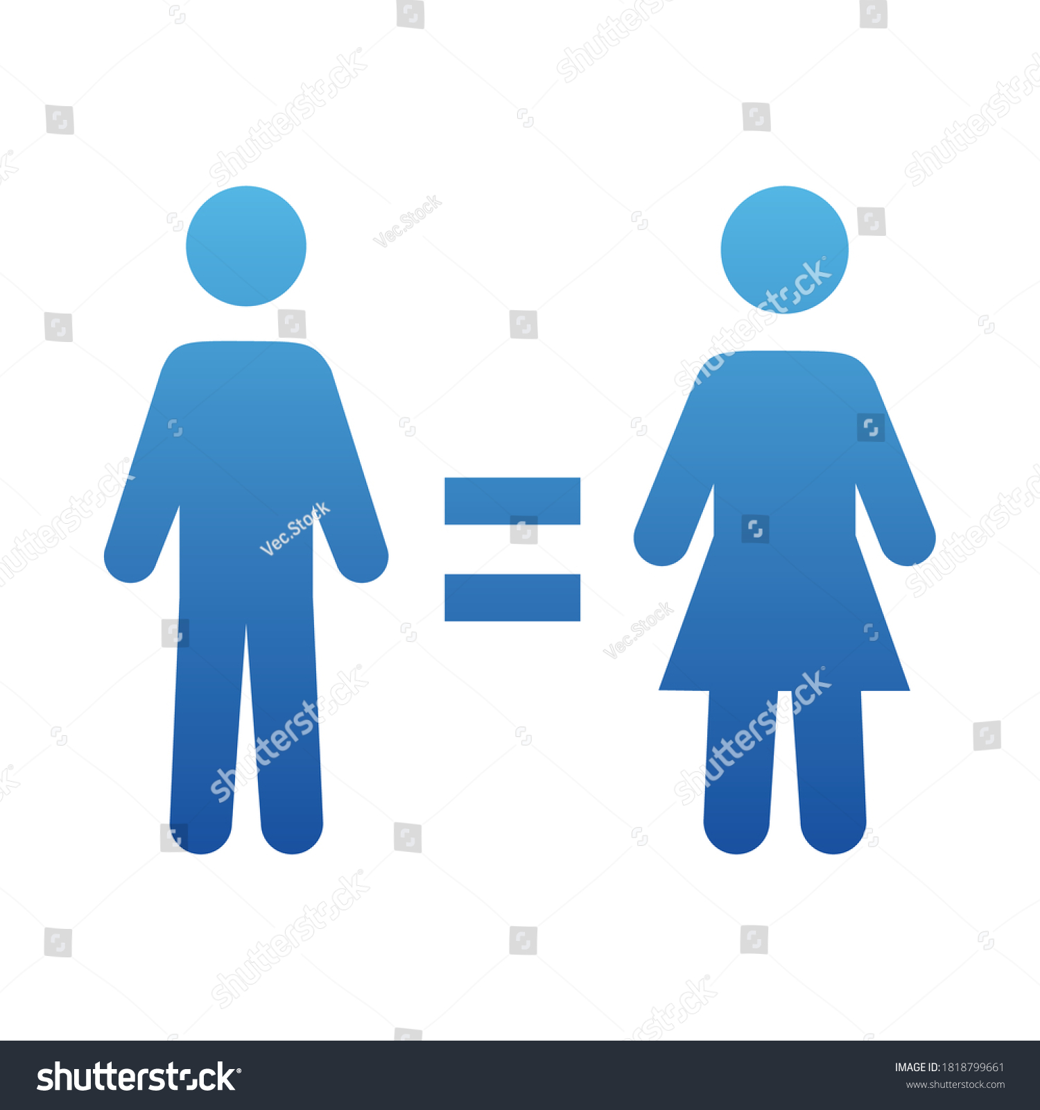 Human Rights Concept Gender Equality Symbol Stock Vector Royalty Free