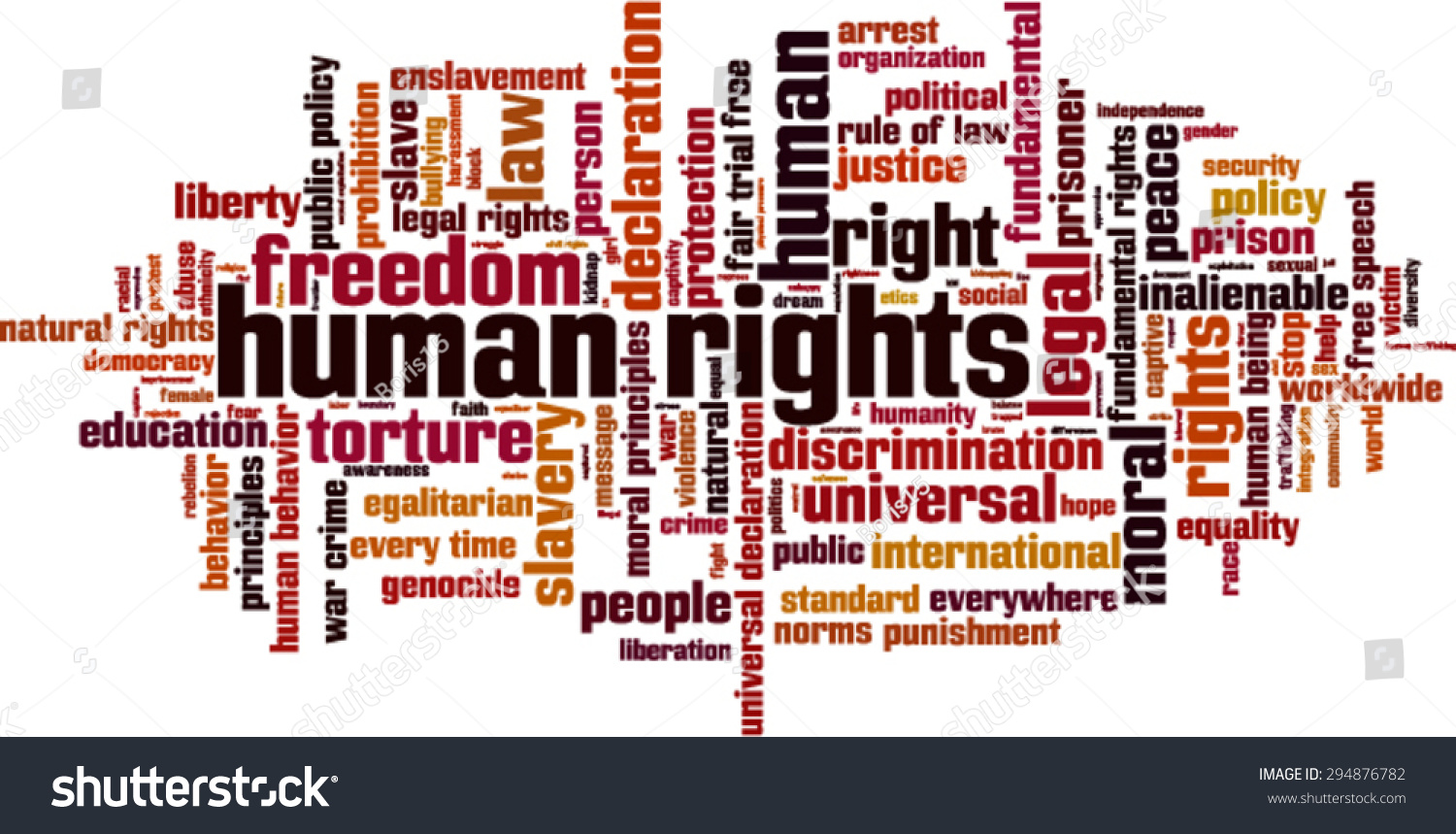 Human Rights Word Cloud Concept Vector: vector de stock (libre de ...