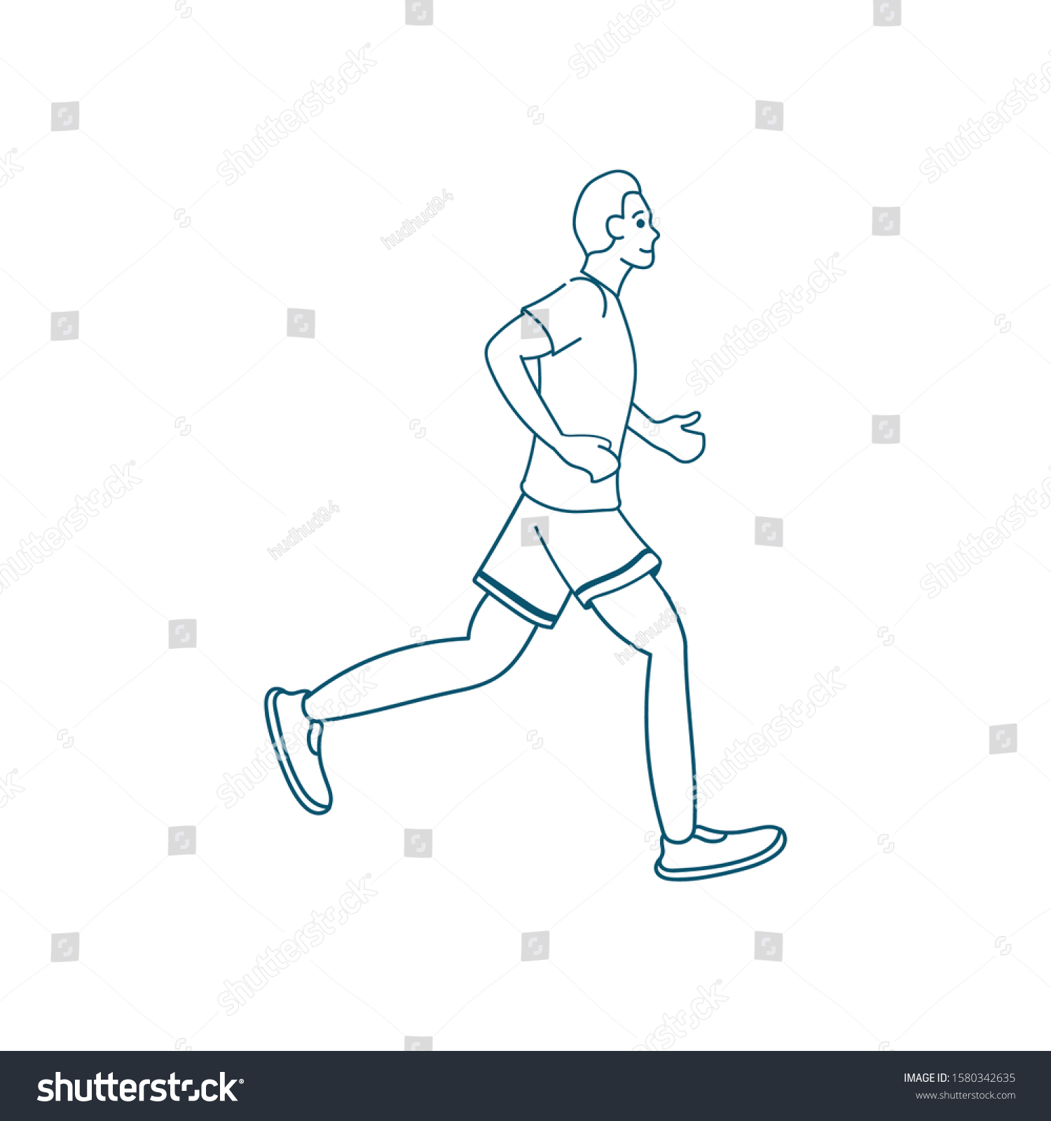 Human Run Doodle Icon Vector Hand: เวกเตอร์สต็อก (ปลอดค่าลิขสิทธิ์ ...