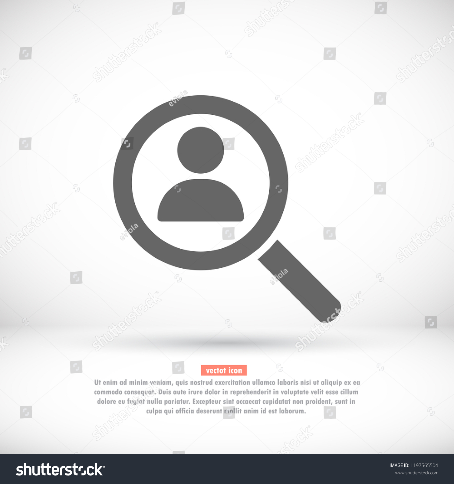 Human Search Icon Vector Stock Vector (Royalty Free) 1197565504 ...