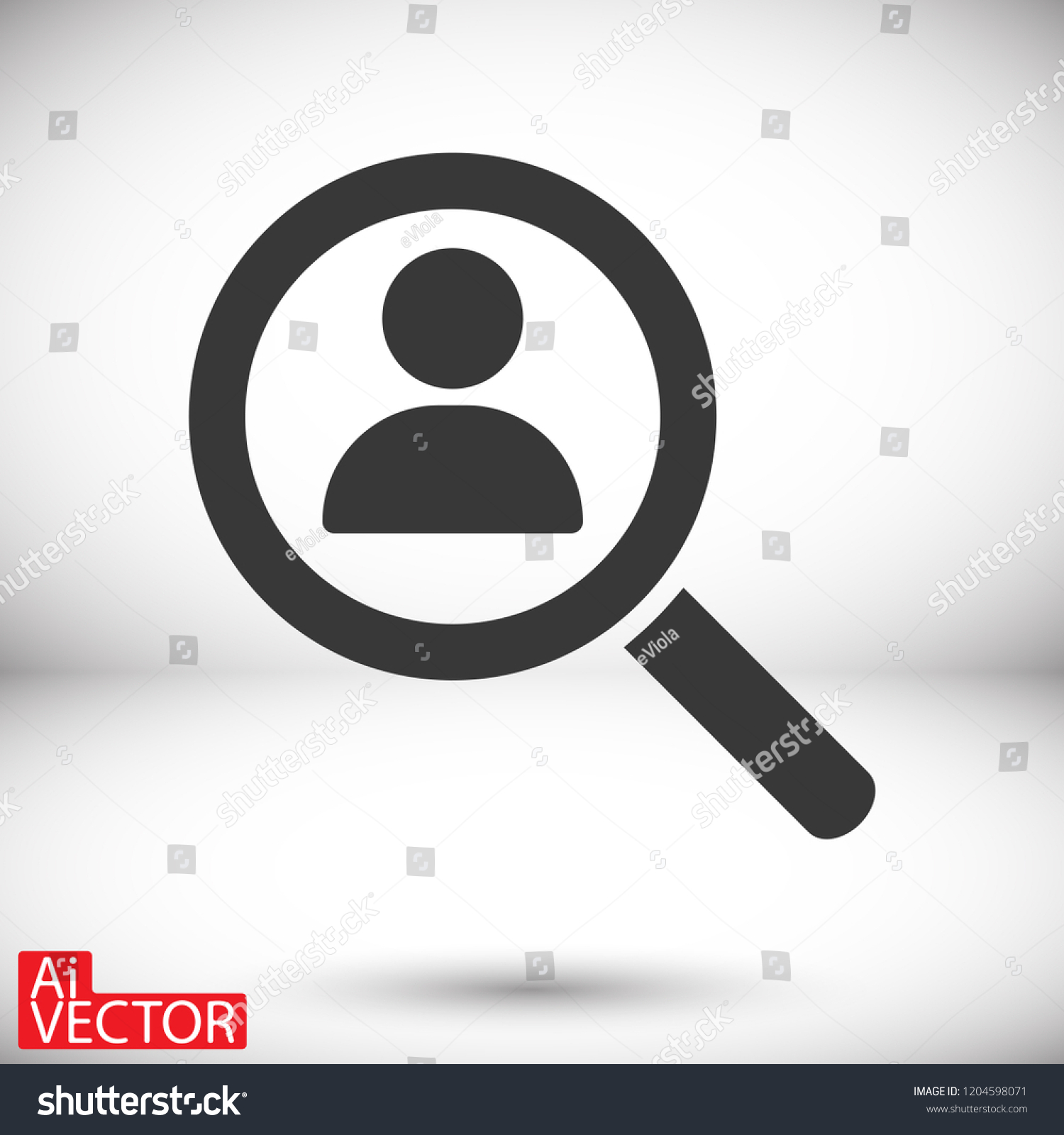 Human Search Icon Vector: เวกเตอร์สต็อก (ปลอดค่าลิขสิทธิ์) 1204598071