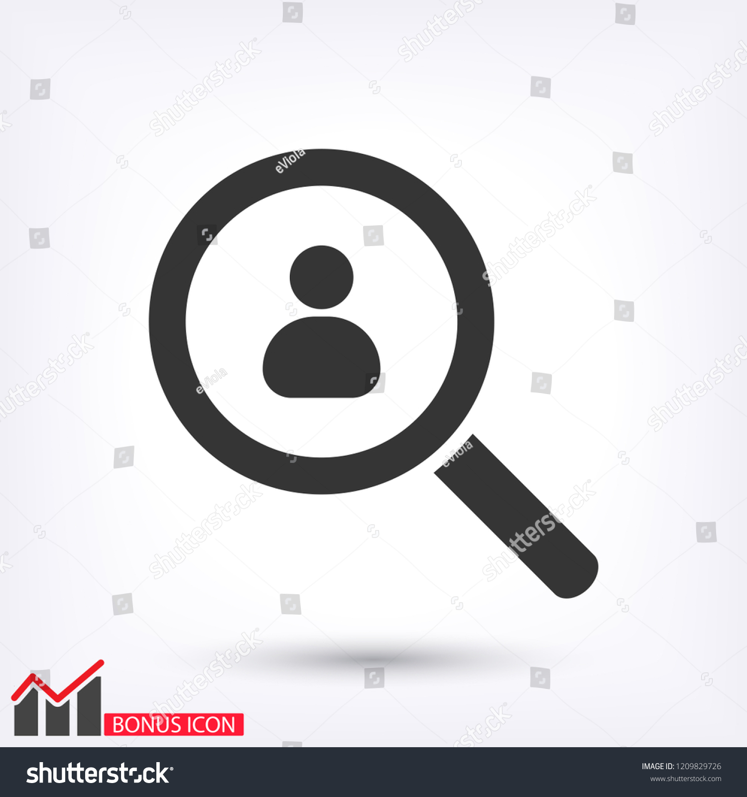 Human Search Icon Vector Stock Vector (Royalty Free) 1209829726 ...