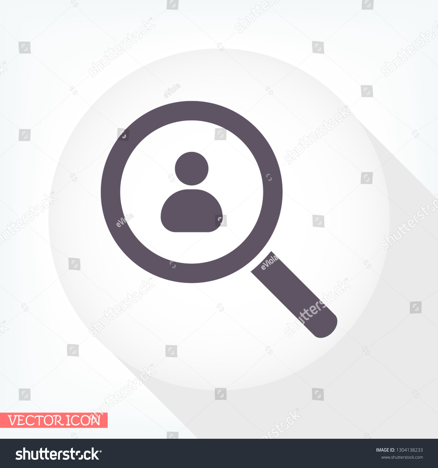 Human Search Icon Vector Stock Vector (Royalty Free) 1304138233 ...