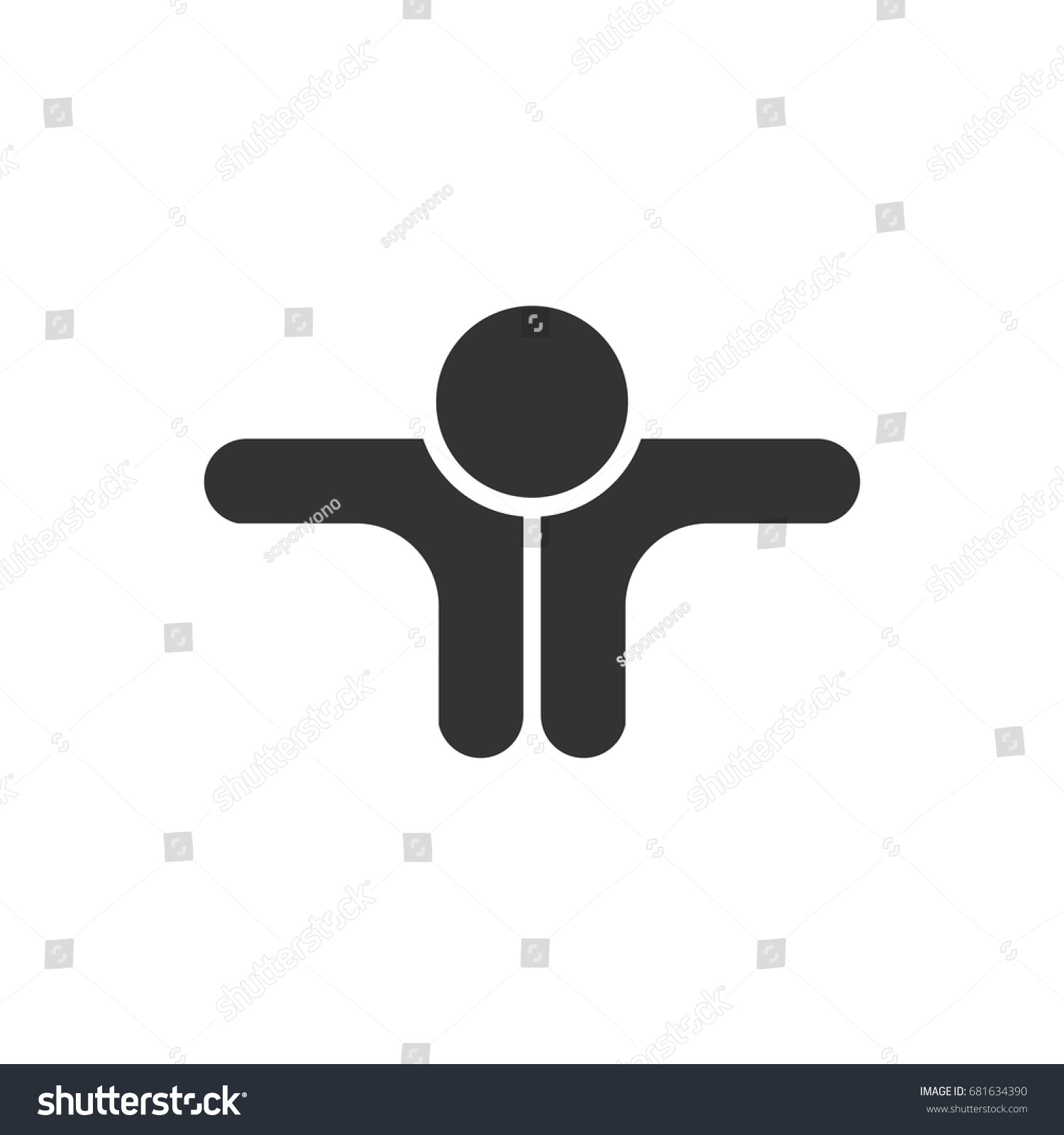Human Shape Icon Logo Template Illustration Stock Vector (Royalty Free ...