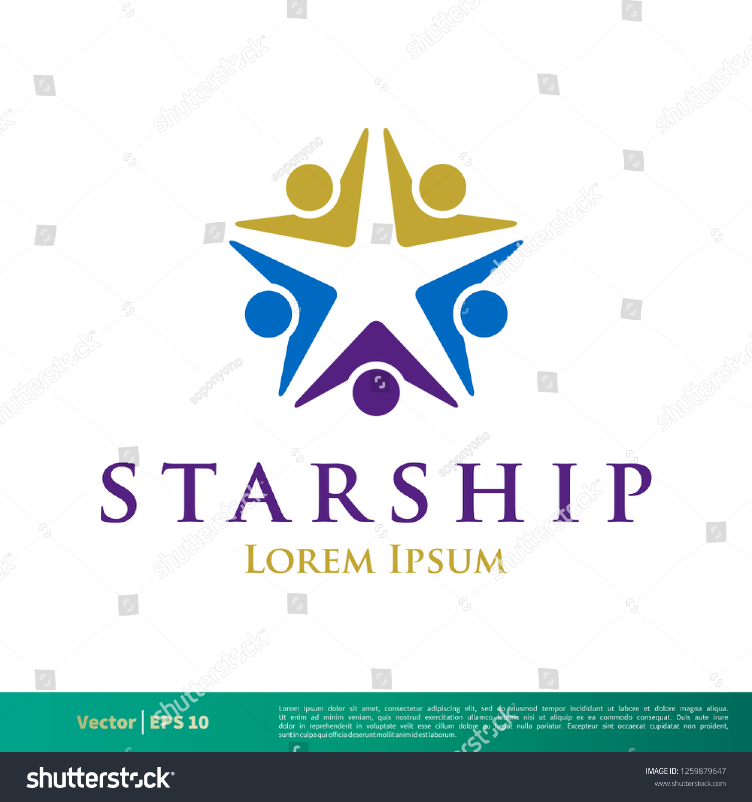 Human Shape Star Vector Icon Logo Stock Vector (Royalty Free ...