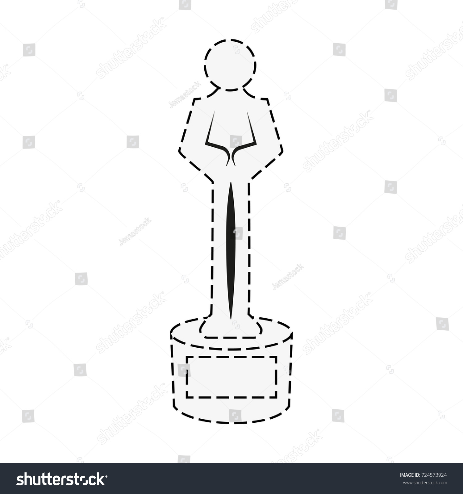 Human Shape Trophy Icon Image Stock Vector (Royalty Free) 724573924 ...