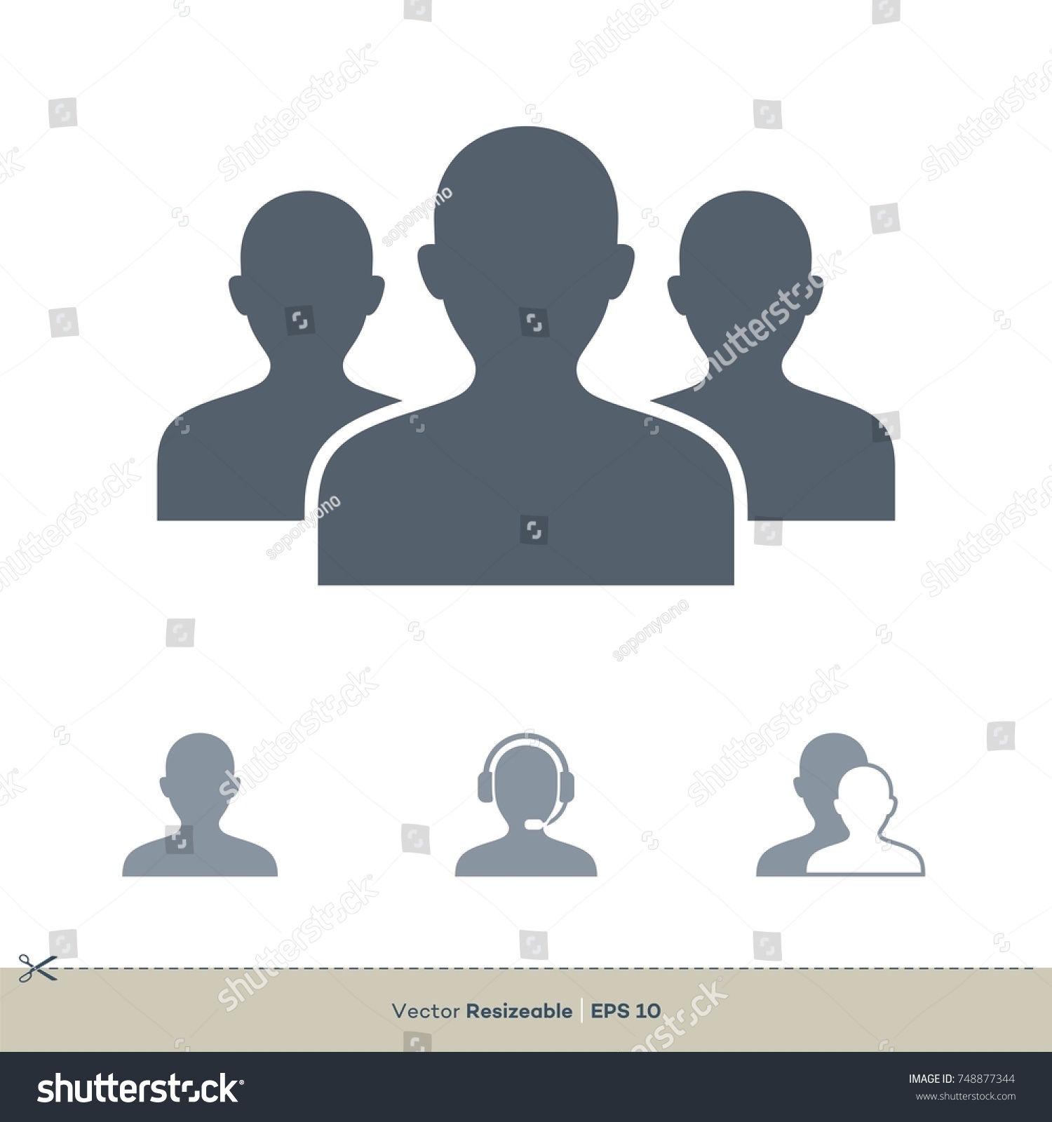 Human Shape Vector Logo Template Profile: vector de stock (libre de ...