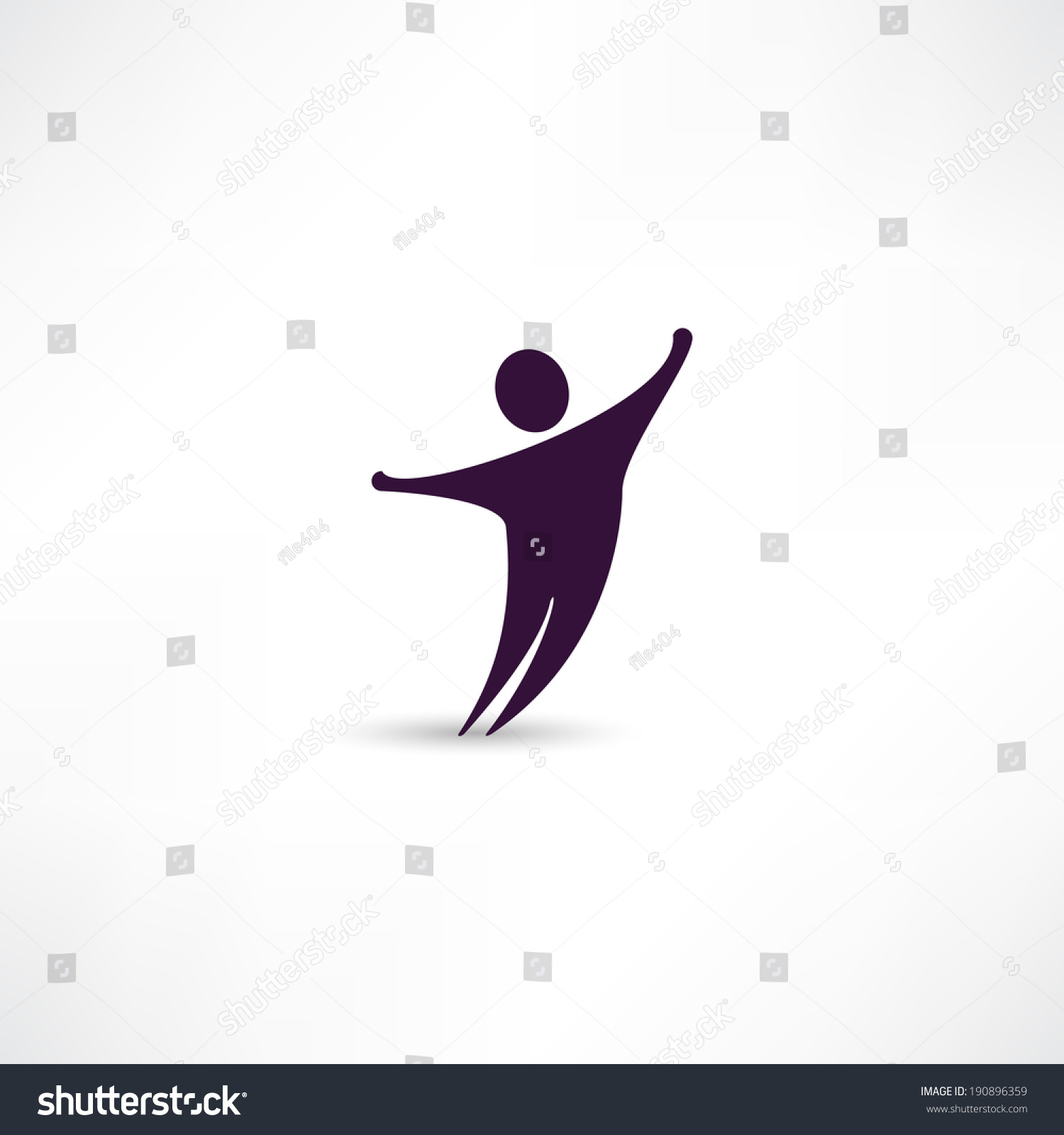 Human Silhouette Icon Stock Vector (Royalty Free) 190896359