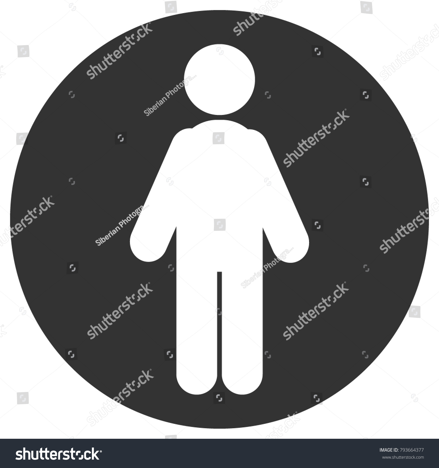 Human Silhouette Icon Circle Vector Stock Vector (Royalty Free ...
