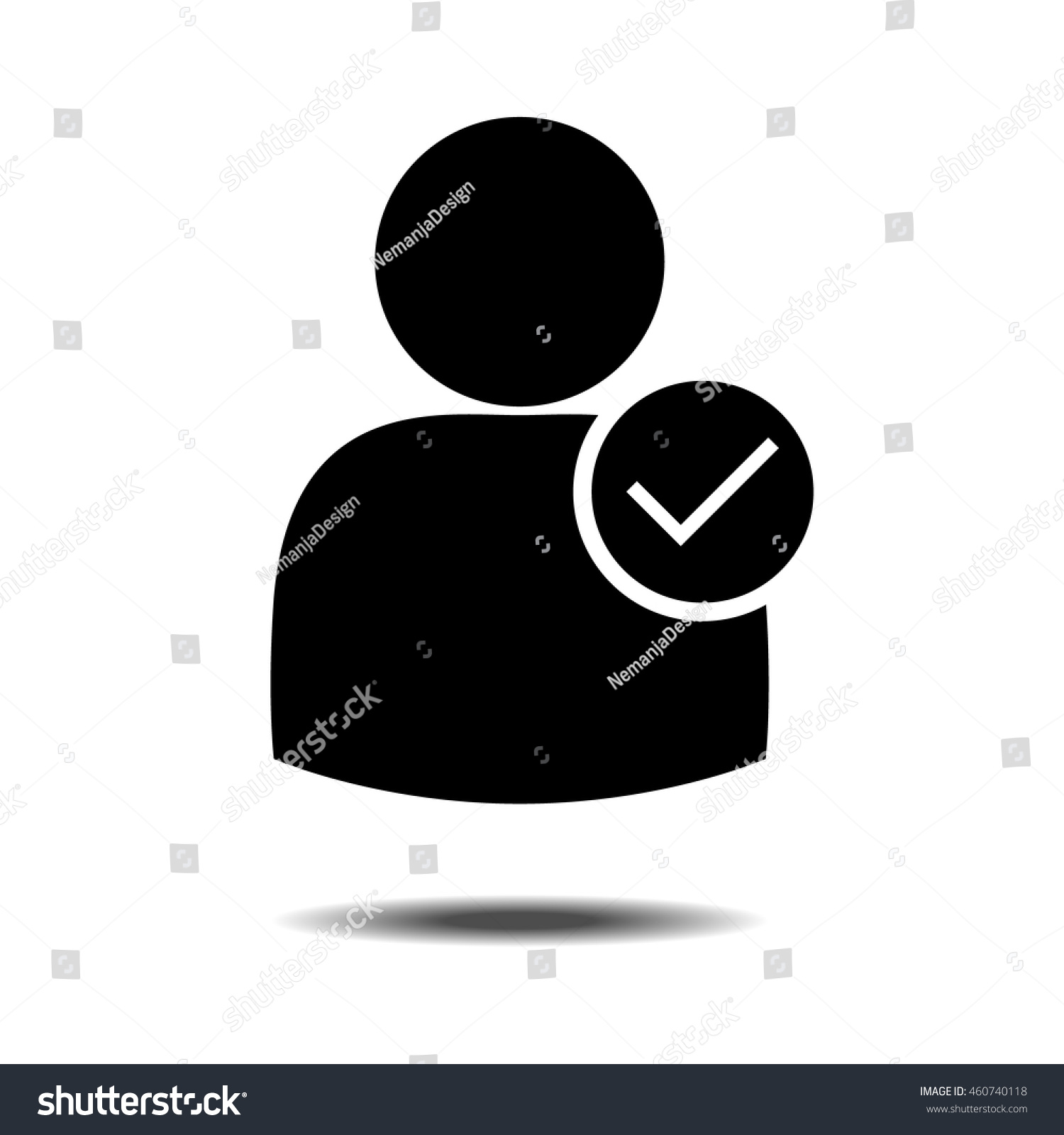 Human Silhouette Check Mark Stock Vector (Royalty Free) 460740118 ...
