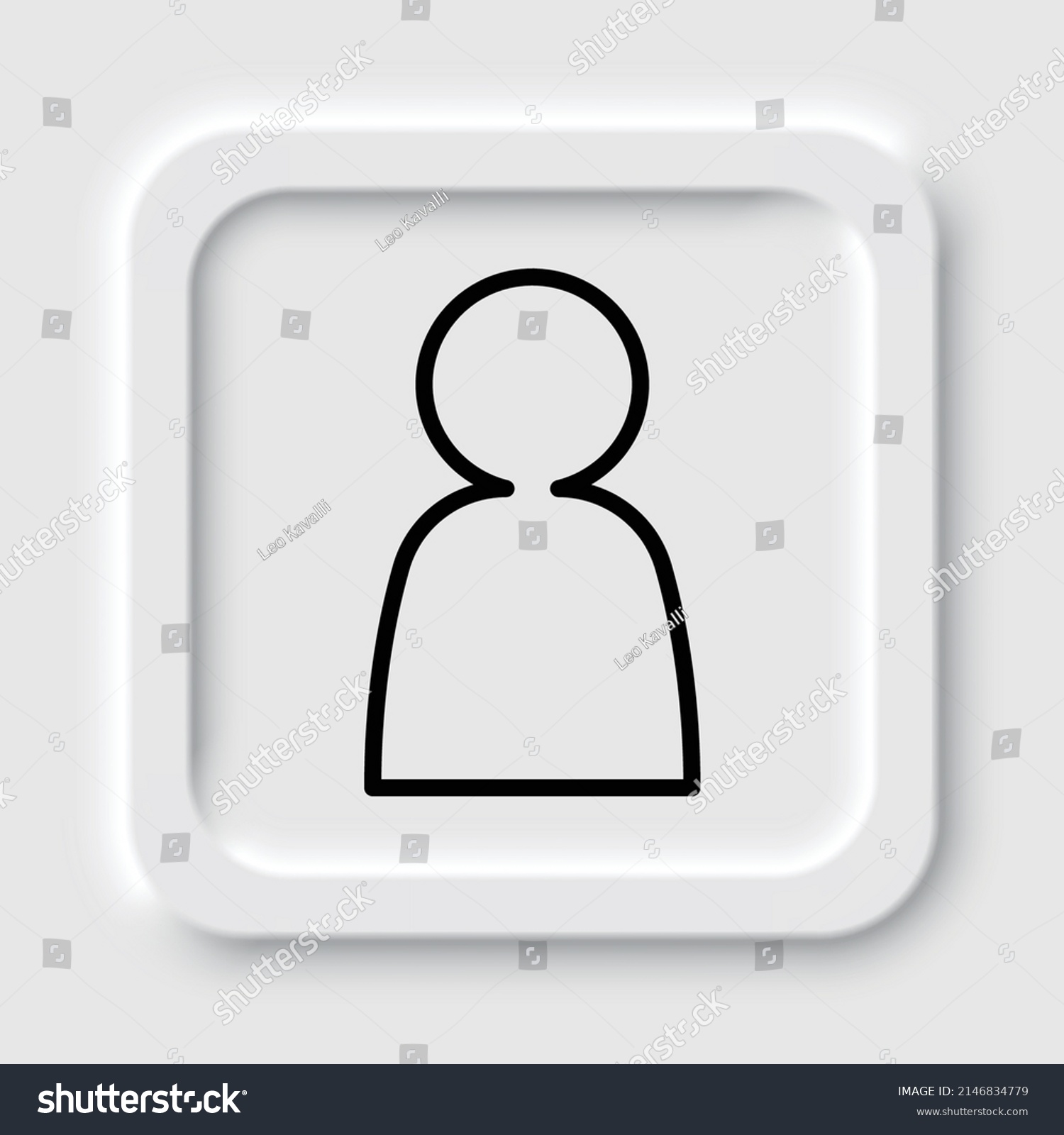 Human Simple Icon Vector Flat Design Stock Vector (Royalty Free ...