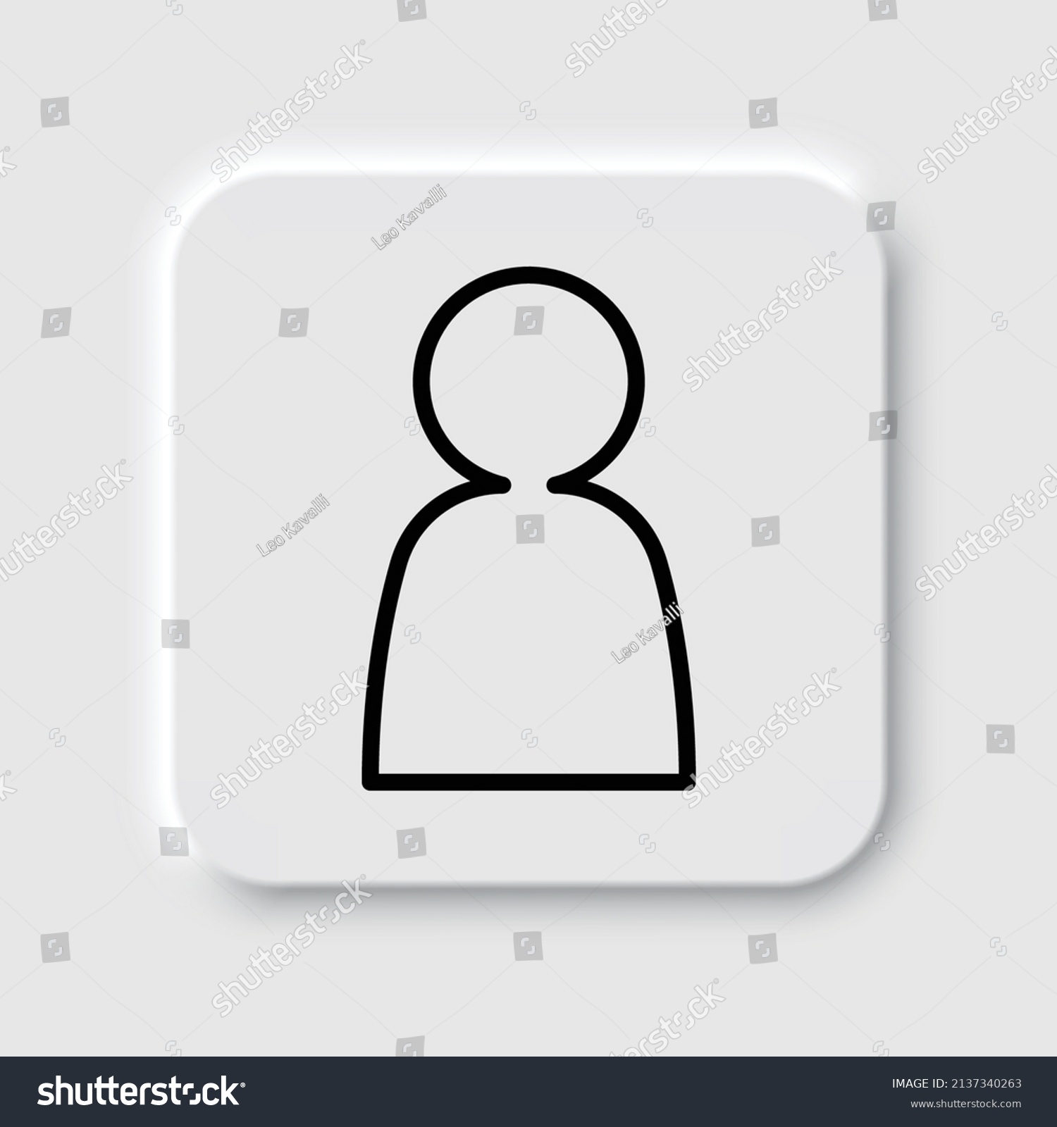 Human Simple Icon Vector Flat Desing Stock Vector (Royalty Free ...