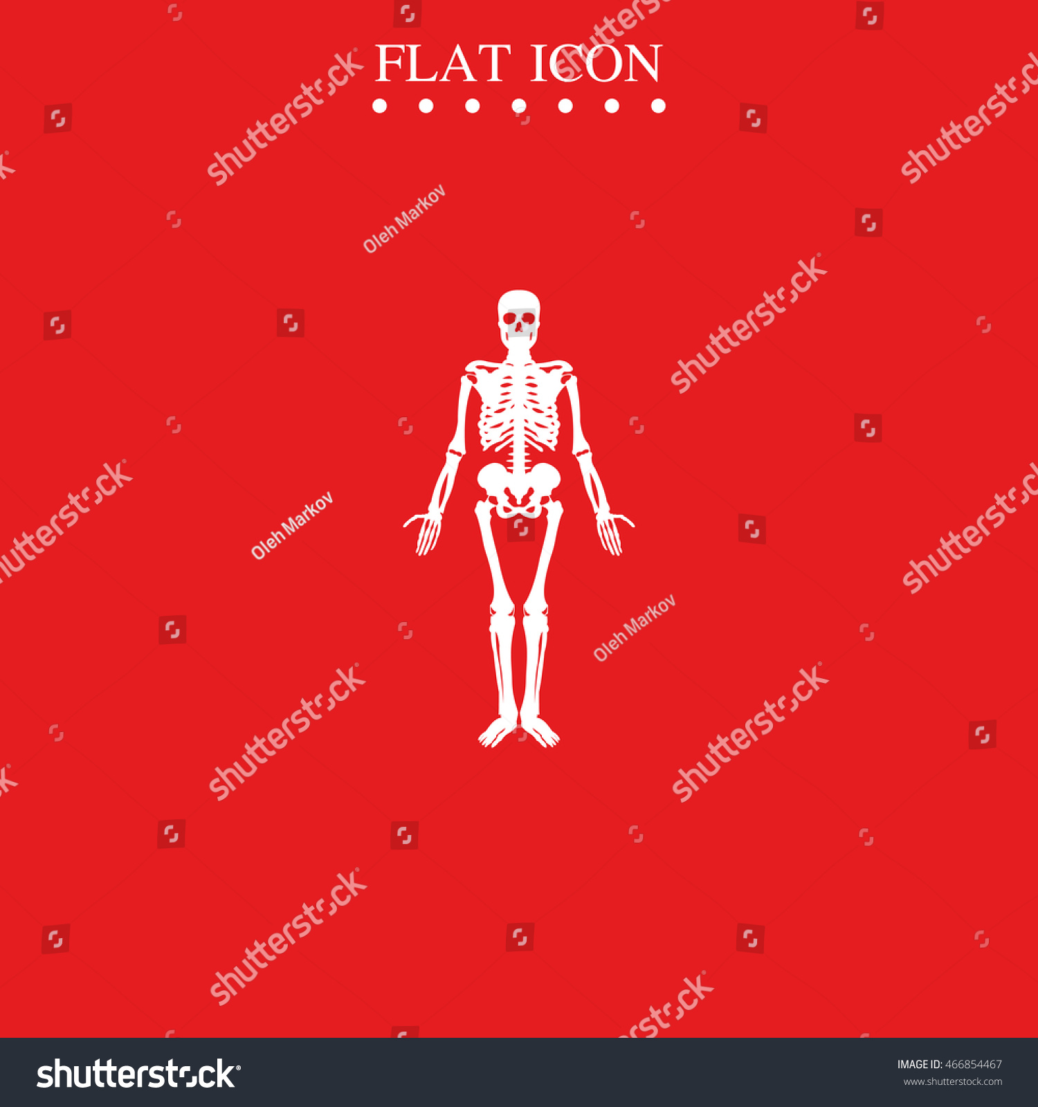 Human Skeleton Icon Stock Vector (Royalty Free) 466854467 | Shutterstock
