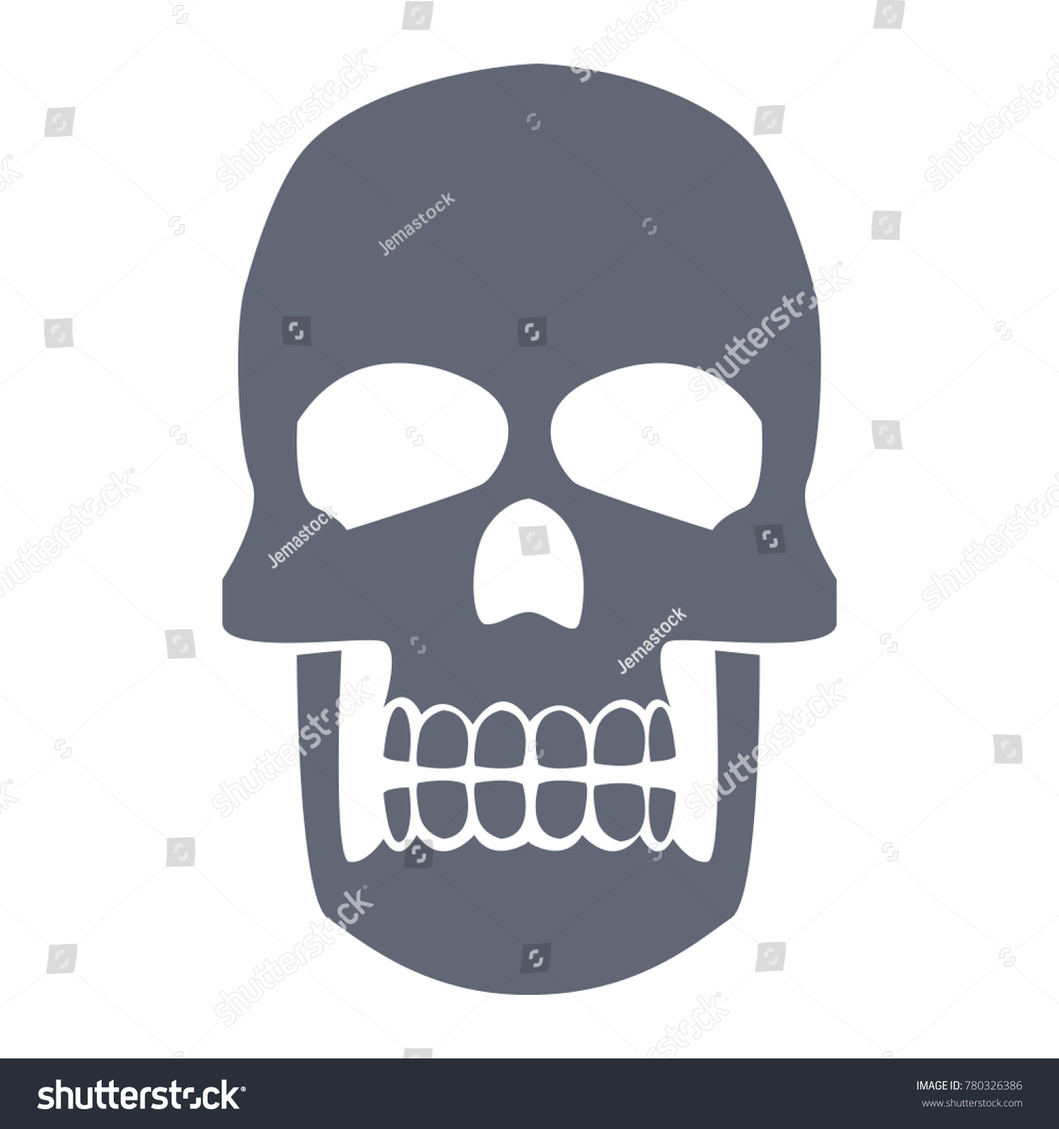 Human Skull Symbol Stock Vector (Royalty Free) 780326386 | Shutterstock