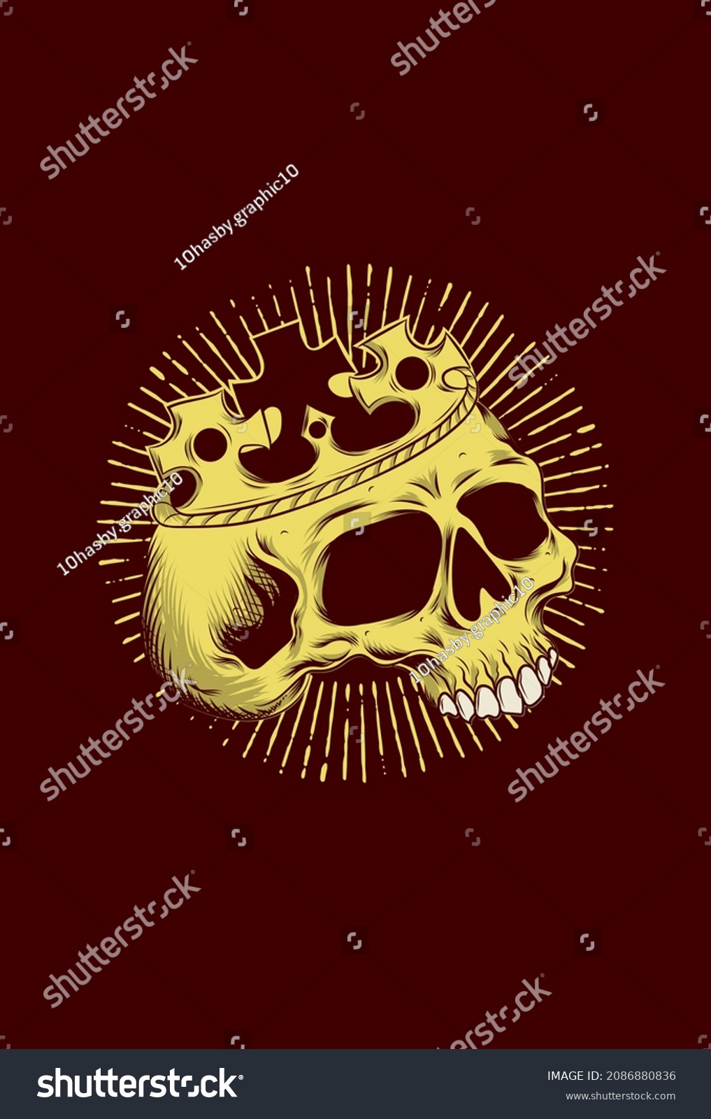 Human Skull Crown Vector Illustration Stock Vector (Royalty Free ...
