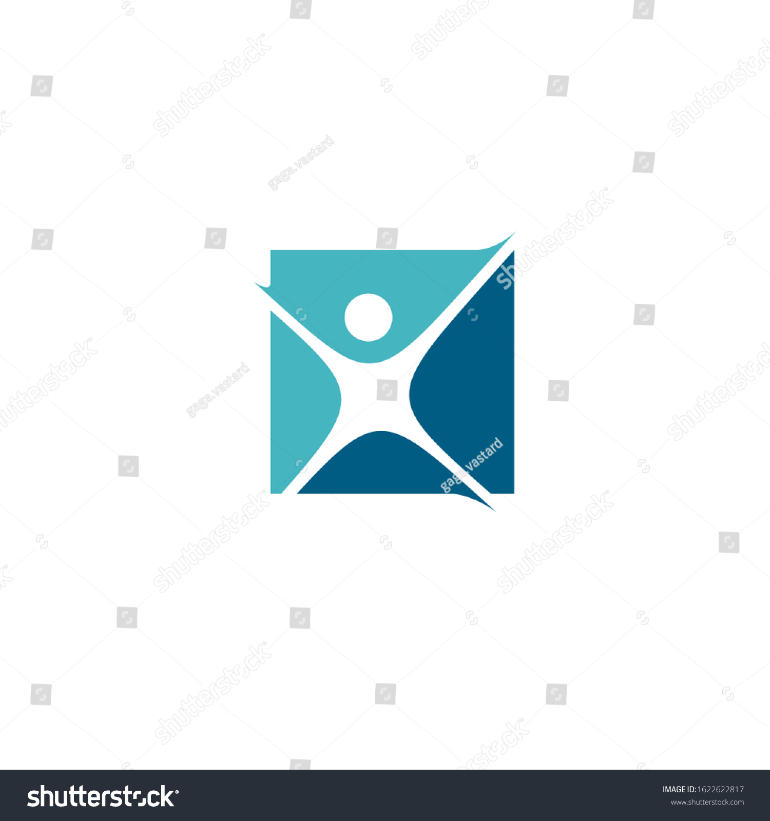 Human Square Logo Vector Icon Illustration Stock Vector (Royalty Free ...