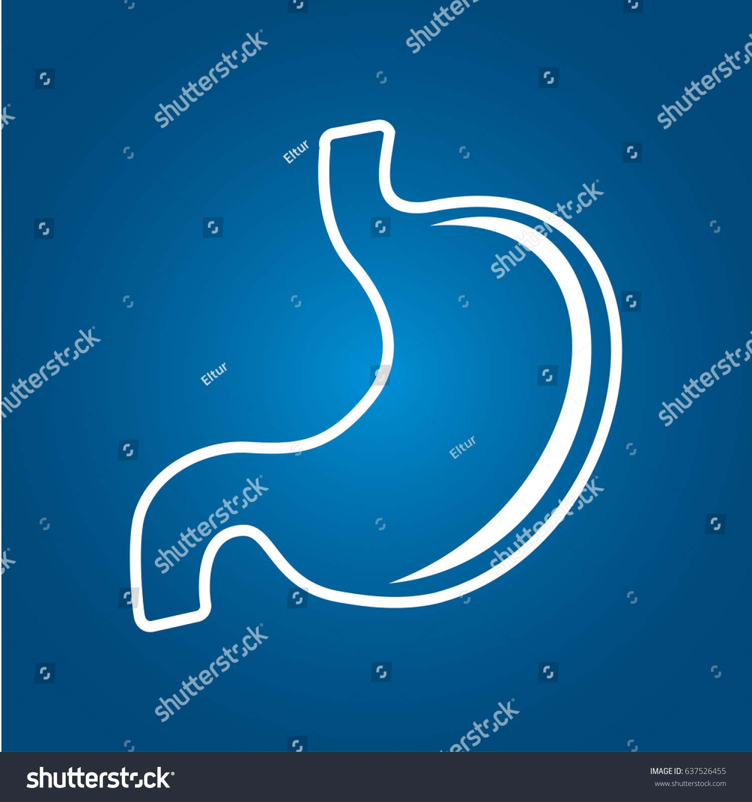 Human Stomach Icon Stock Vector (Royalty Free) 637526455 | Shutterstock
