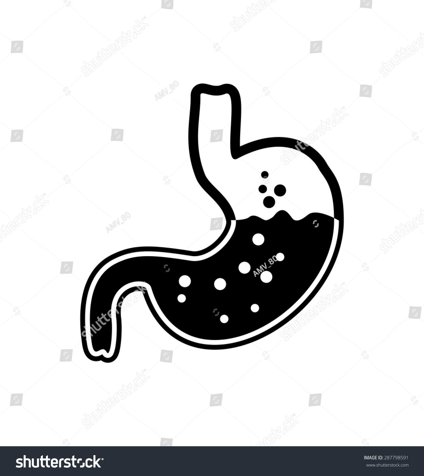 Human Stomach Symbol Stock Vector (Royalty Free) 287798591 | Shutterstock