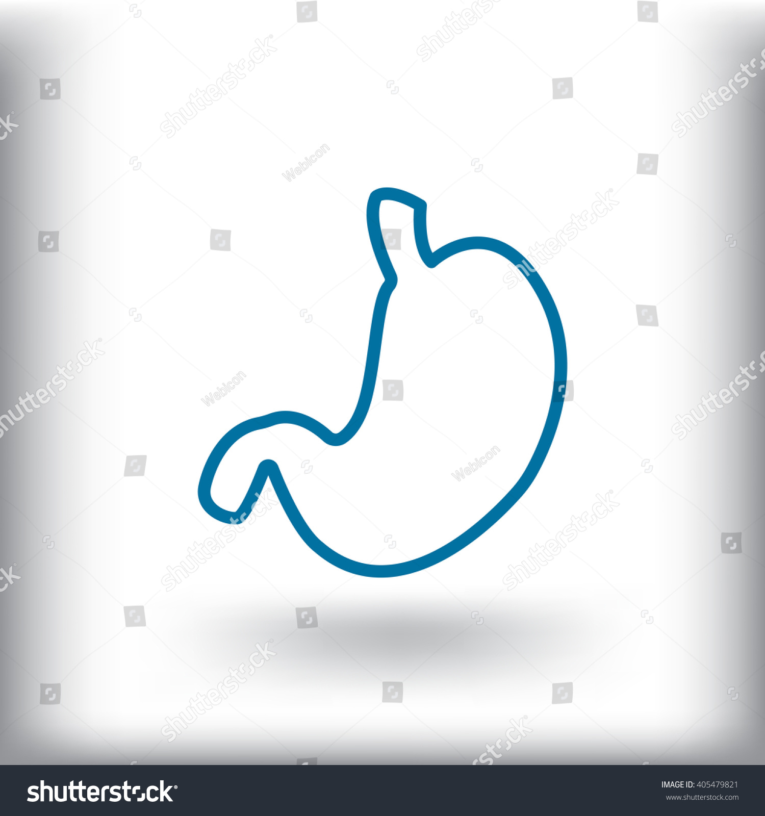 Human Stomach Vector Icon Stock Vector (Royalty Free) 405479821 ...