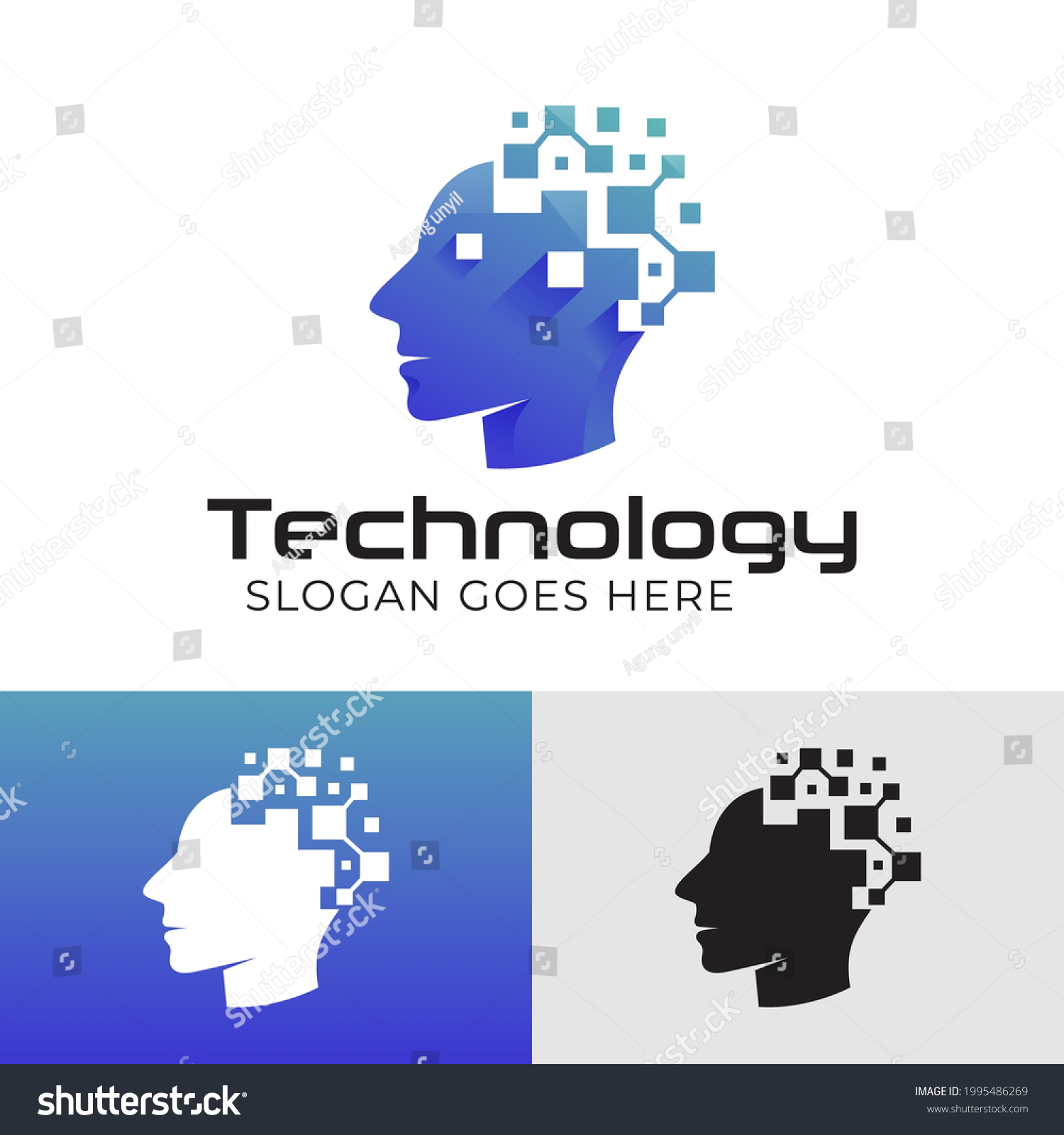 Human Technology System Human Digital Robot Stock Vector (Royalty Free ...