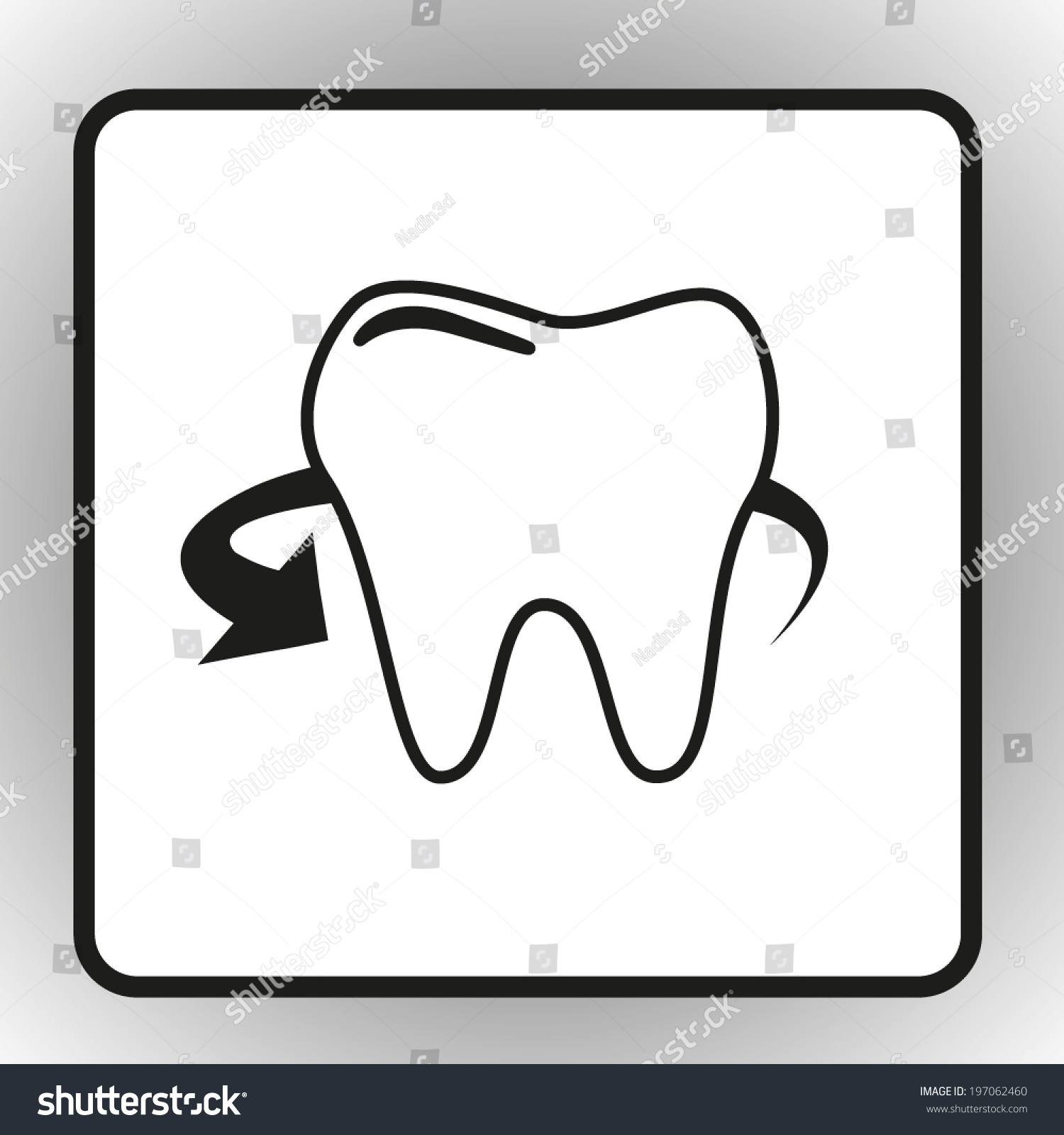 Human Teeth Icon Vector Illustration Stock Vector (Royalty Free ...