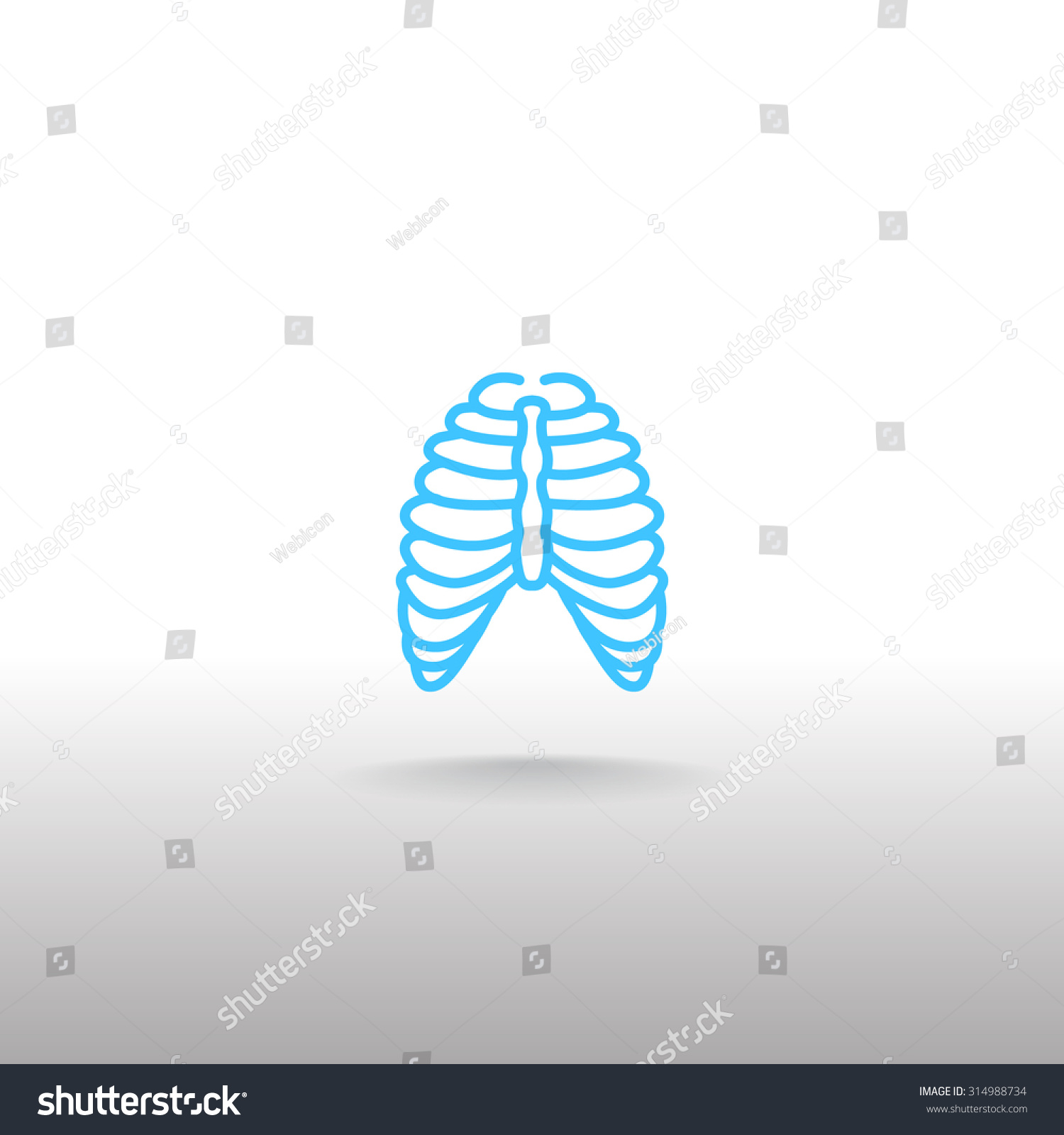 Human Thorax Icon: vector de stock (libre de regalías) 314988734