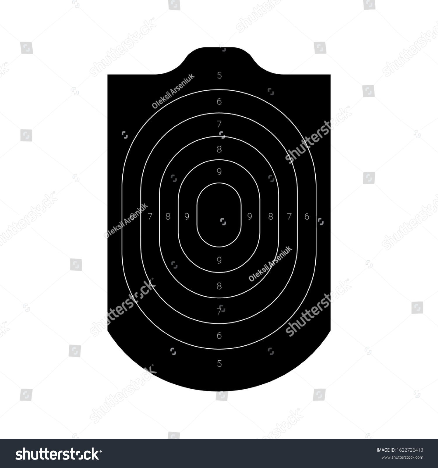 Human Torso Shaped Target Shooting Practice Stock Vector (Royalty Free ...