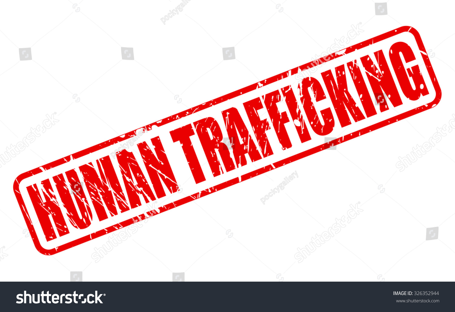 Human Trafficking Red Stamp Text On: vector de stock (libre de regalías ...