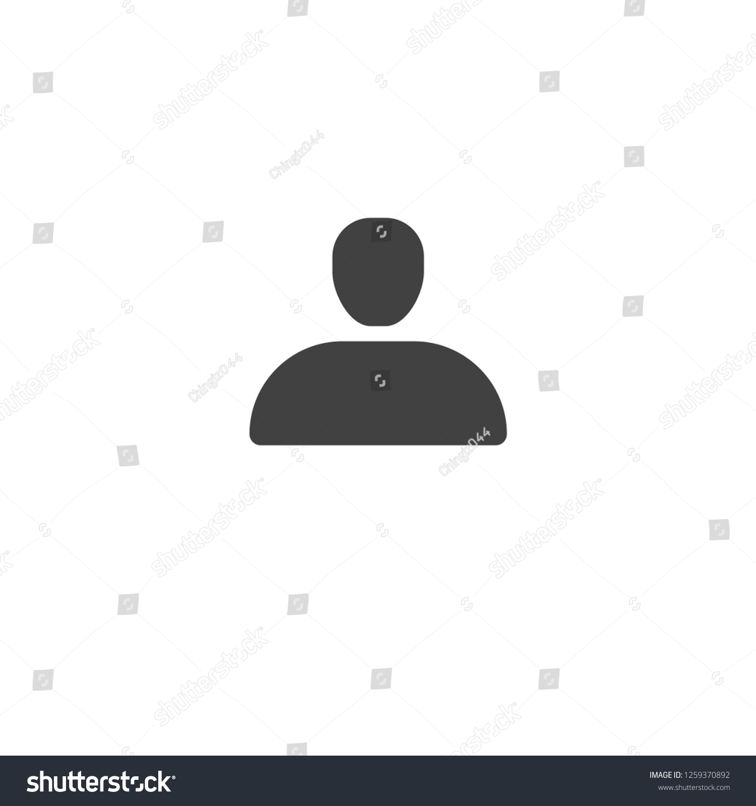 Human Vector Icon Stock Vector (Royalty Free) 1259370892 | Shutterstock