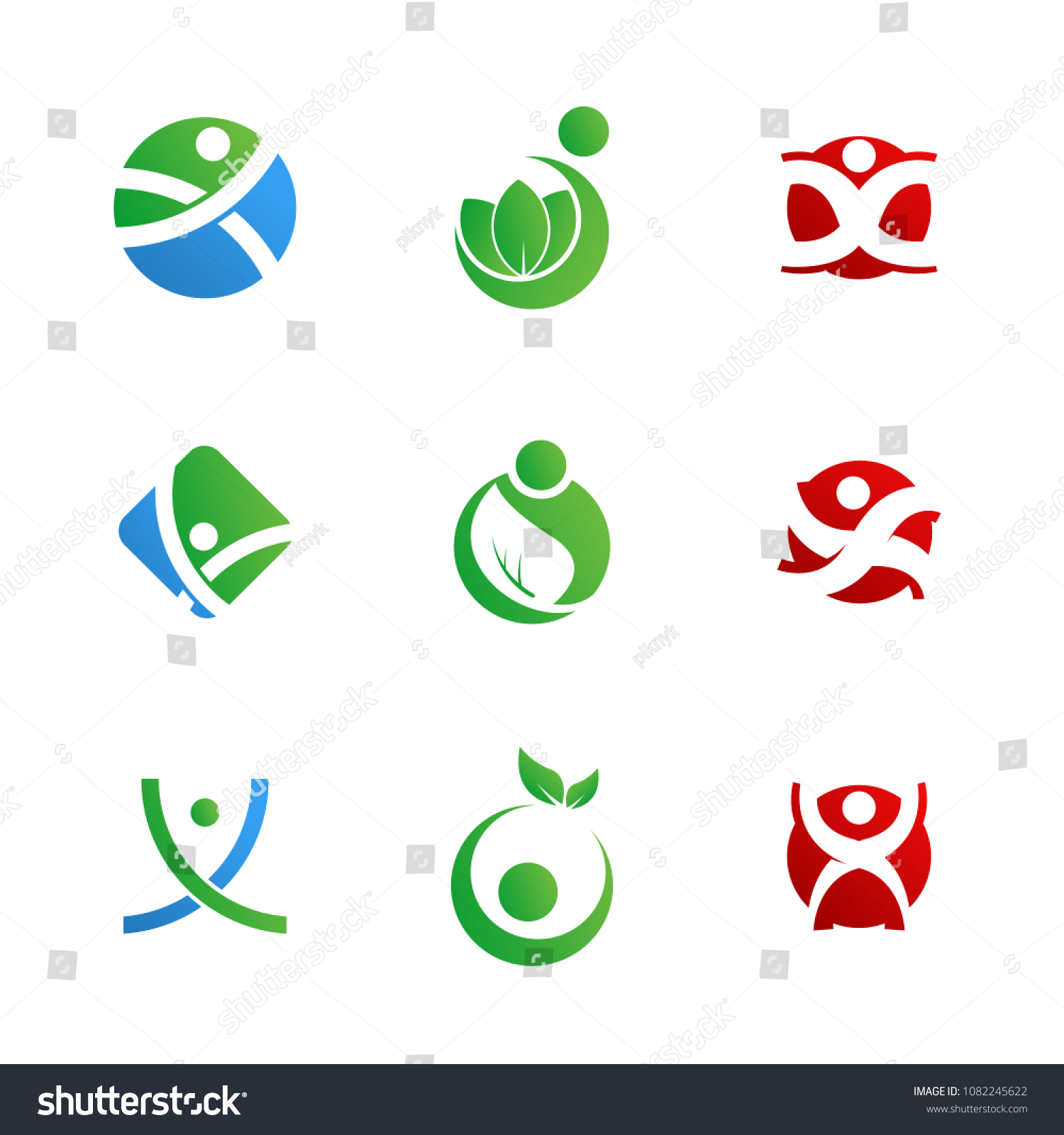 Human Vector Logo Icon Illustration Stock Vector (Royalty Free) 1082245622