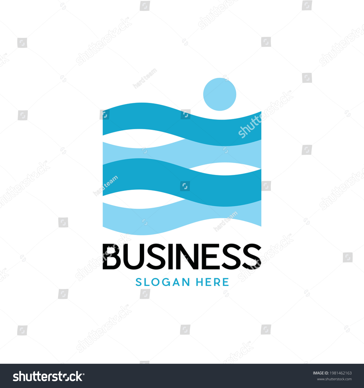 Human Wave Vector Logo Design Stock Vector (Royalty Free) 1981462163