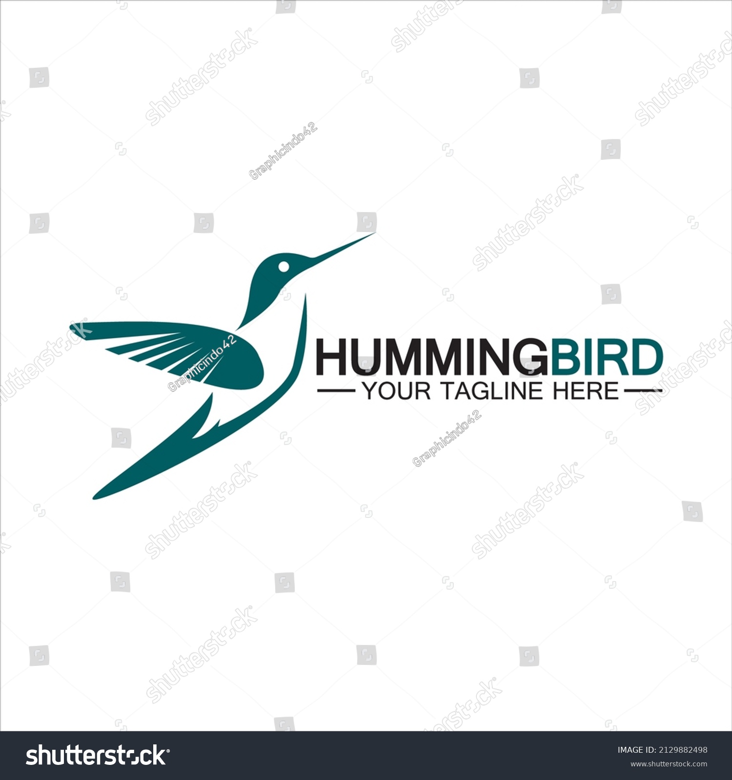 Hummingbird Logo Design Vector Template Stock Vector (Royalty Free ...