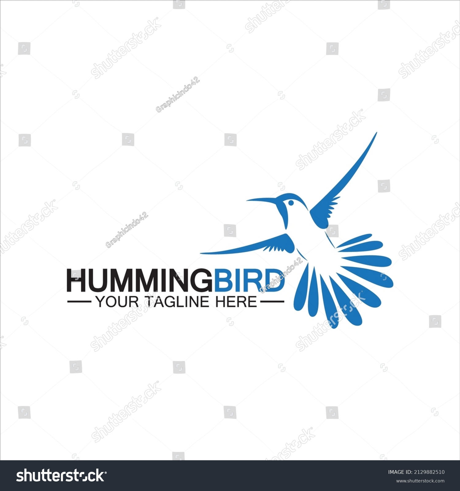 Hummingbird Logo Design Vector Template Stock Vector (Royalty Free ...