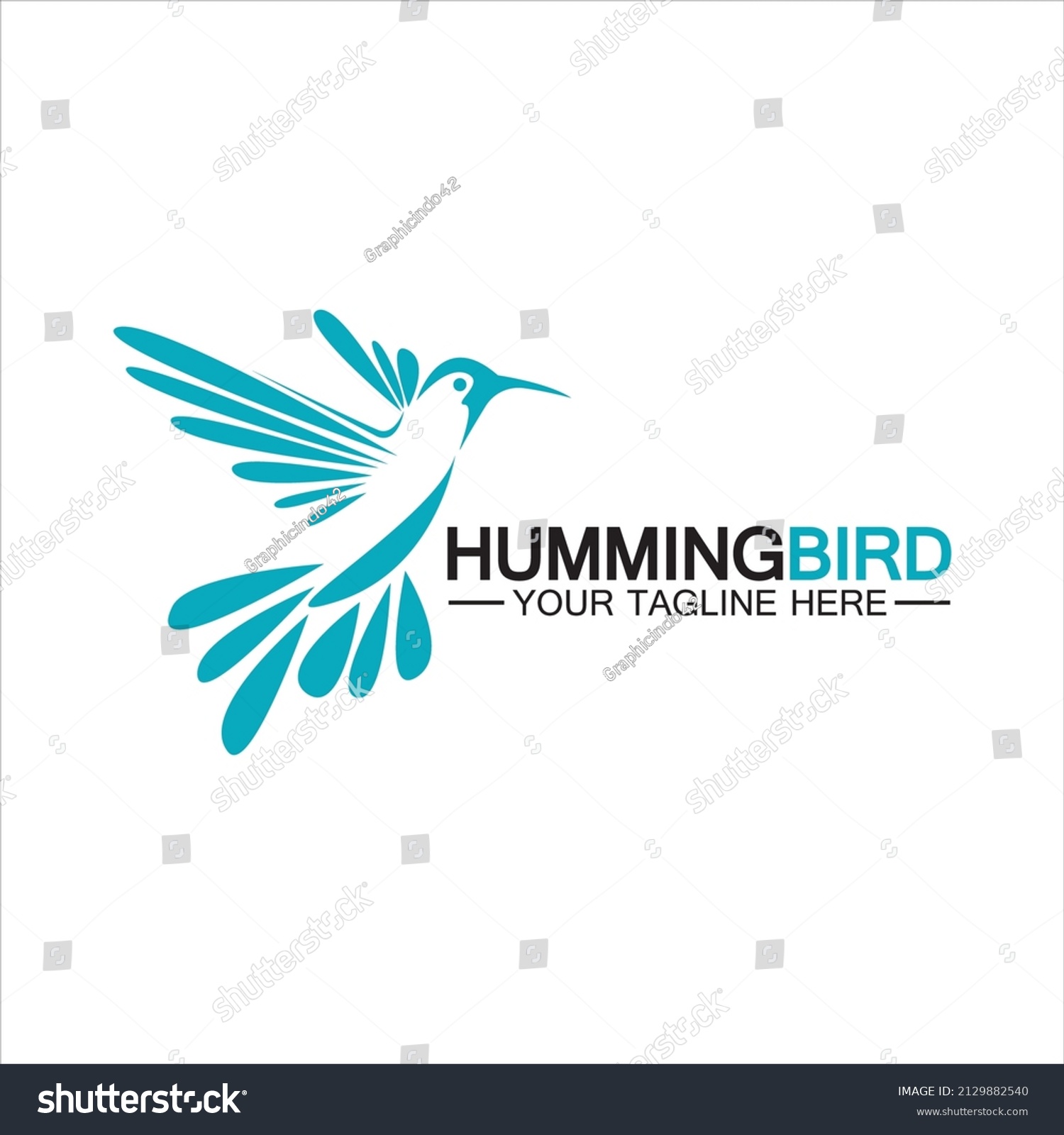 Hummingbird Logo Design Vector Template Stock Vector (Royalty Free ...