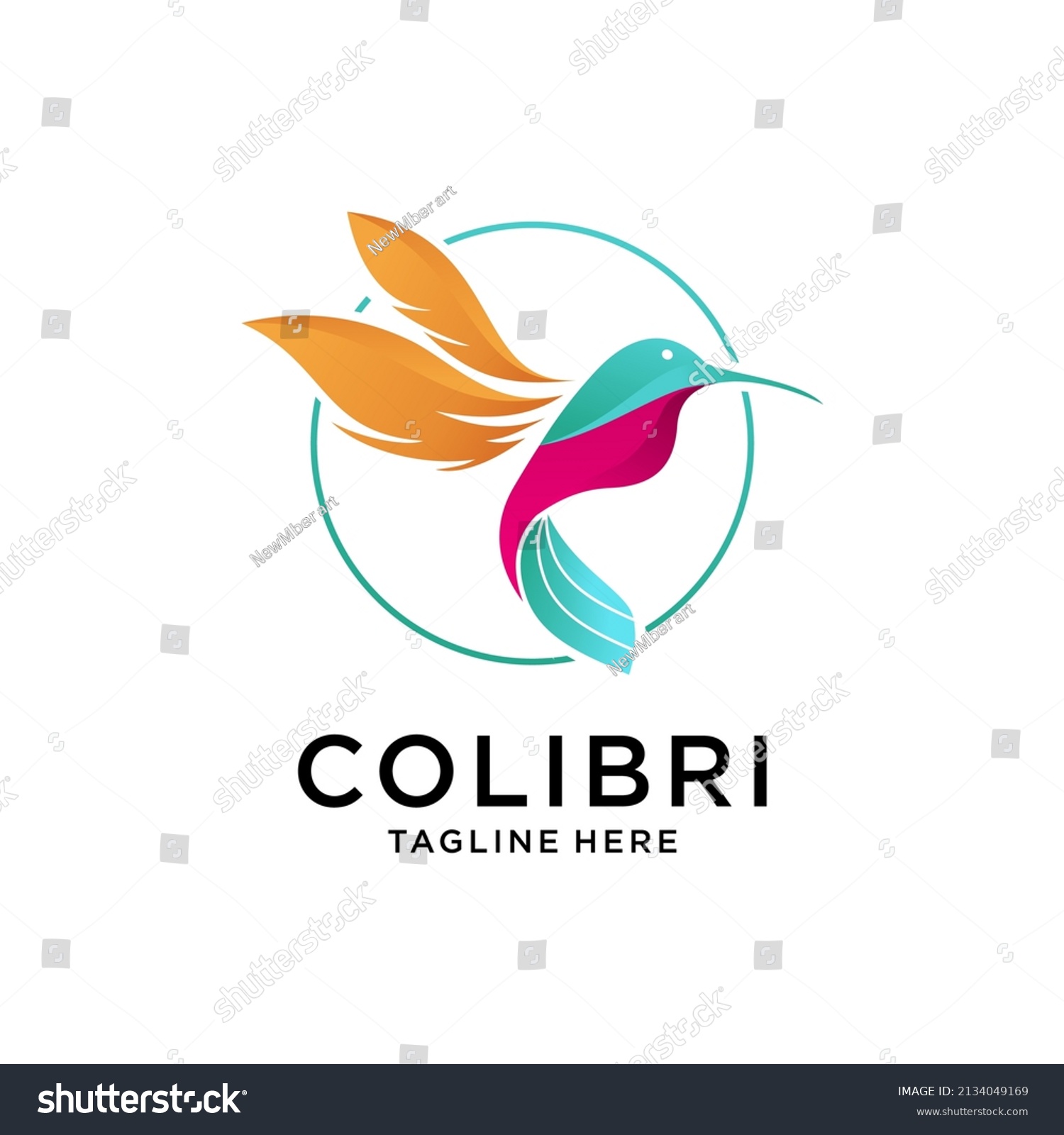 Hummingbird Logo Design Vector Template Stock Vector (Royalty Free ...