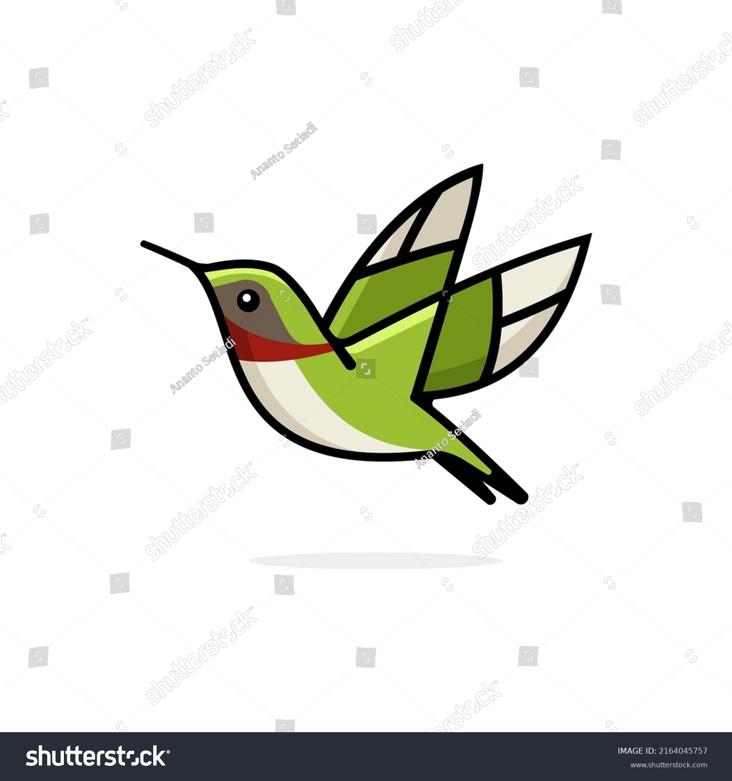 Hummingbird Simple Version Logos Vector Based Stock Vector (Royalty ...