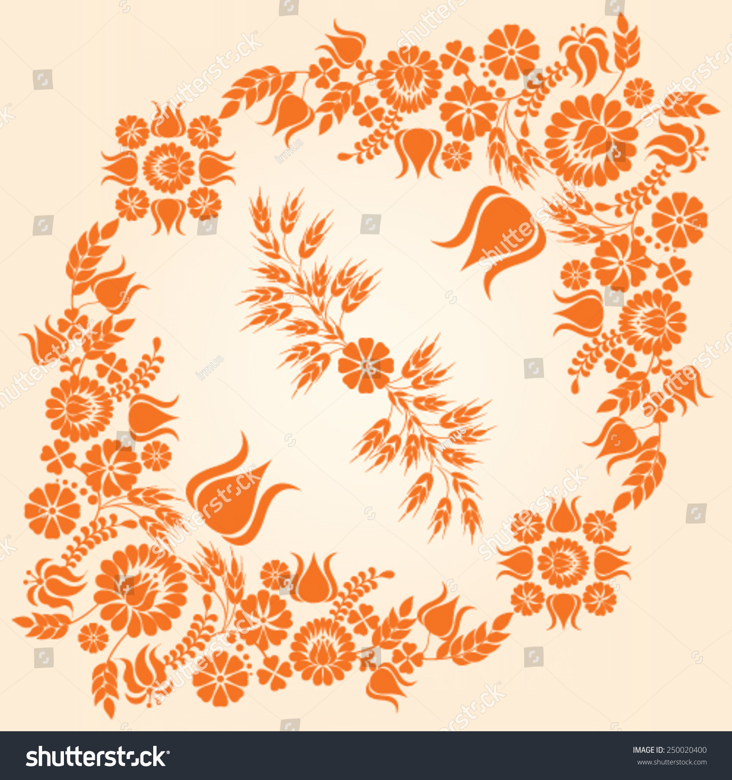 Hungarian Folk Pattern - Vector Illustration. - 250020400 : Shutterstock
