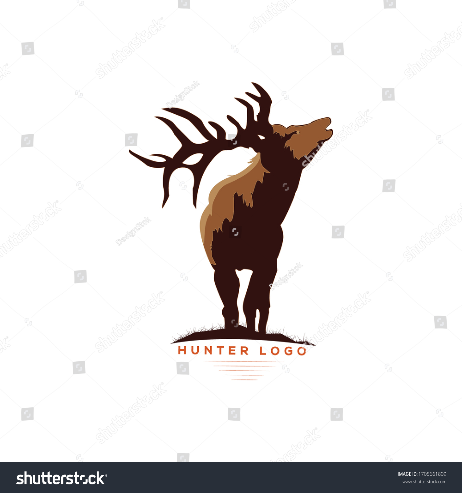 Hunter Logo Hunter Logo Vector Icon Stock Vector (Royalty Free) 1705661809