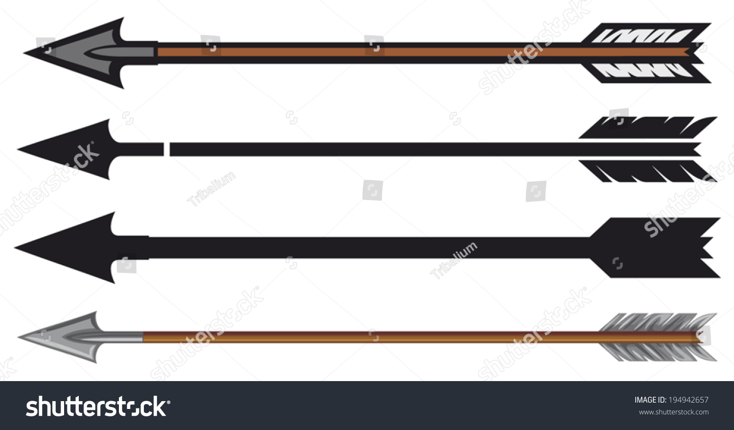 Hunting Arrows Collection Stock Vector (Royalty Free) 194942657 ...