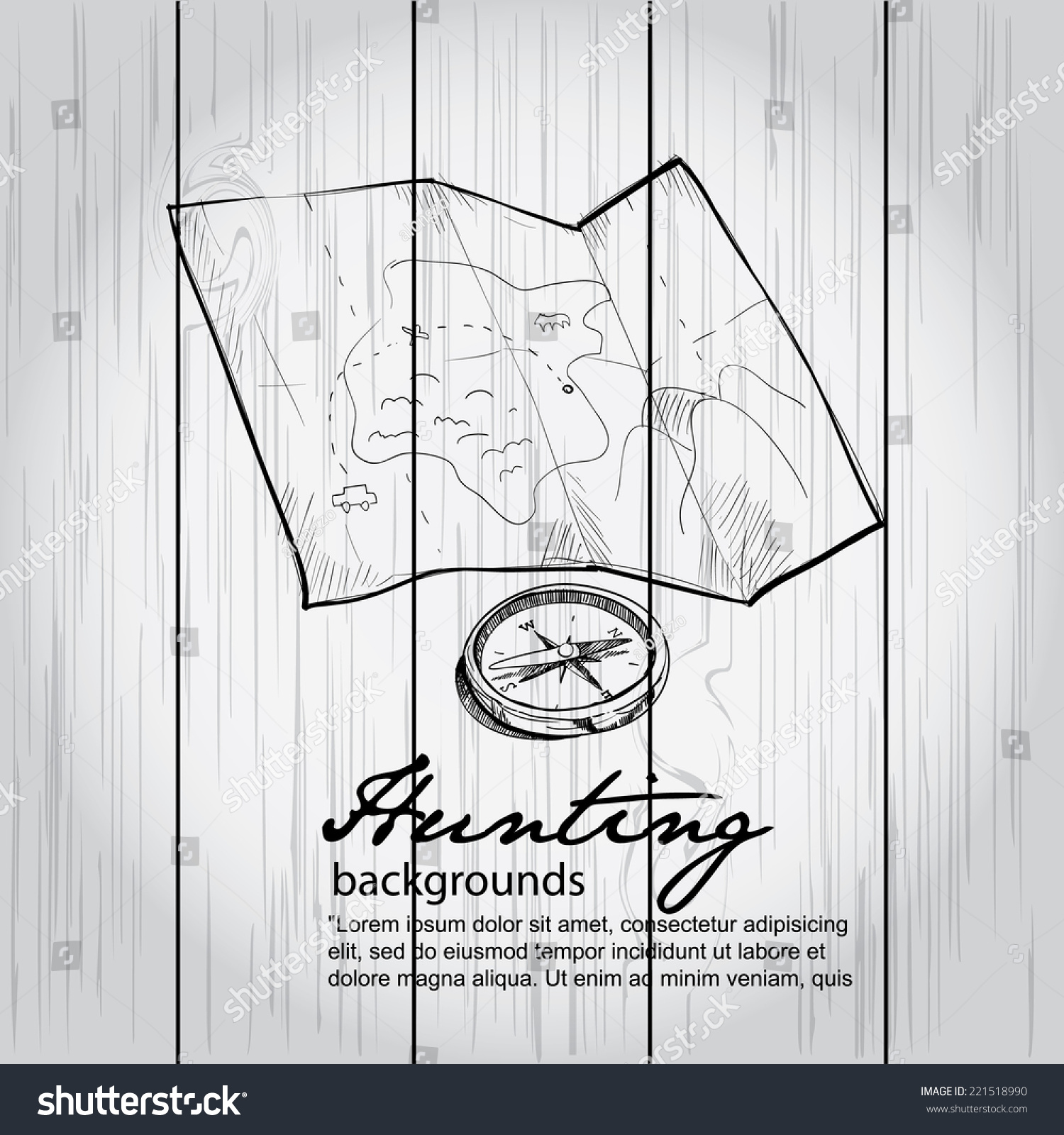 Hunting Background Vector Illustration Stock Vector (Royalty Free ...