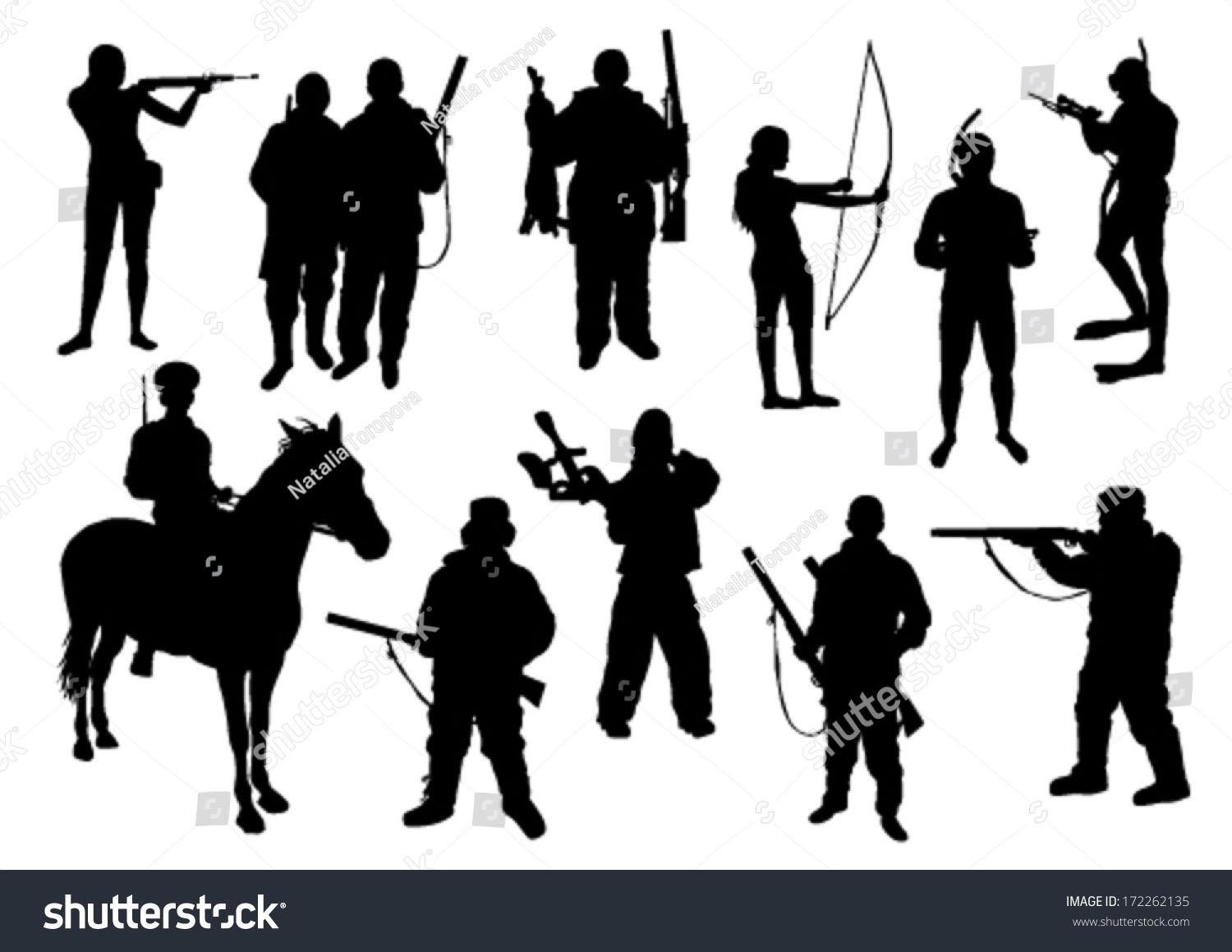 Hunting Set Stock Vector (Royalty Free) 172262135