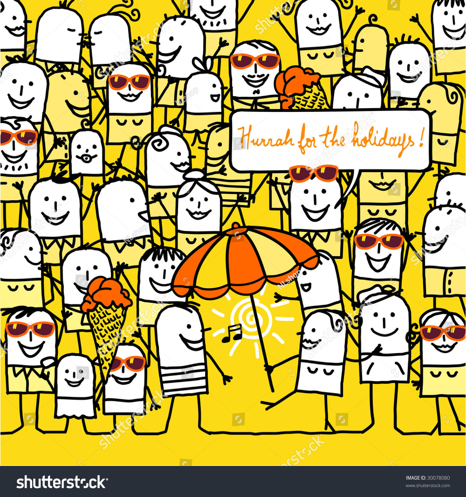Hurrah Holidays Stock Vector (Royalty Free) 30078080