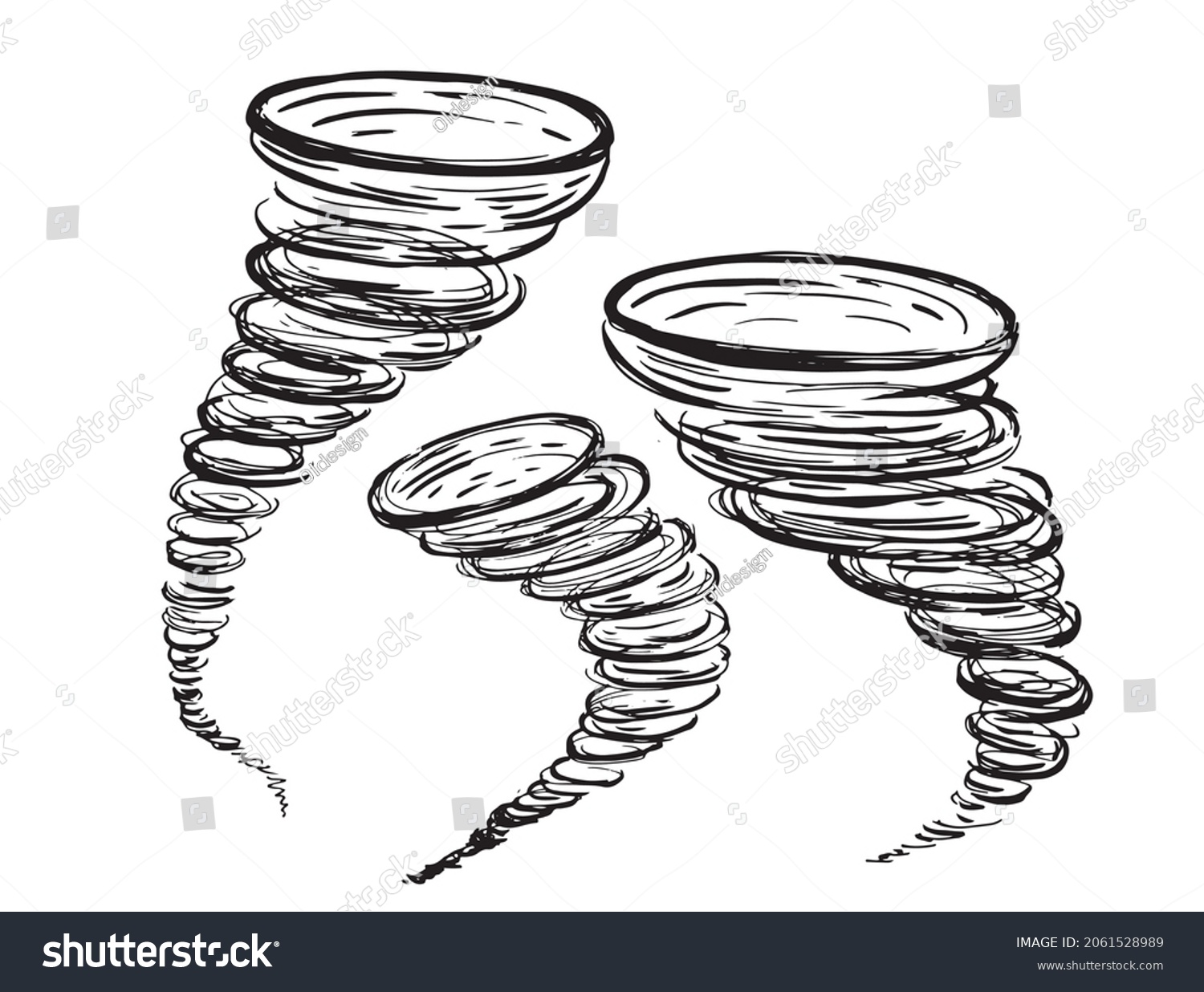 Hurricane Hand Drawn Illustration Vector Stock Vector (Royalty Free ...