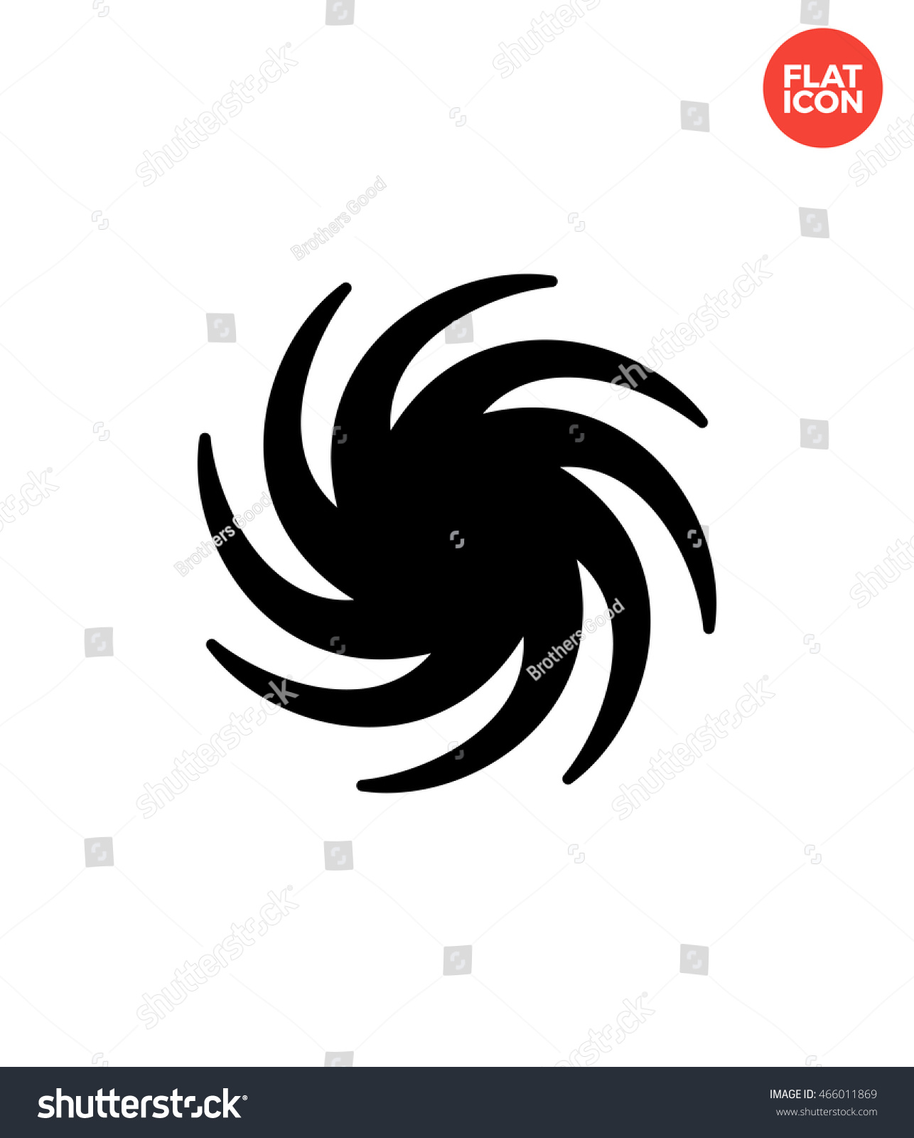 Hurricane Icon Flat Style Isolated Vector Stock Vector (Royalty Free ...