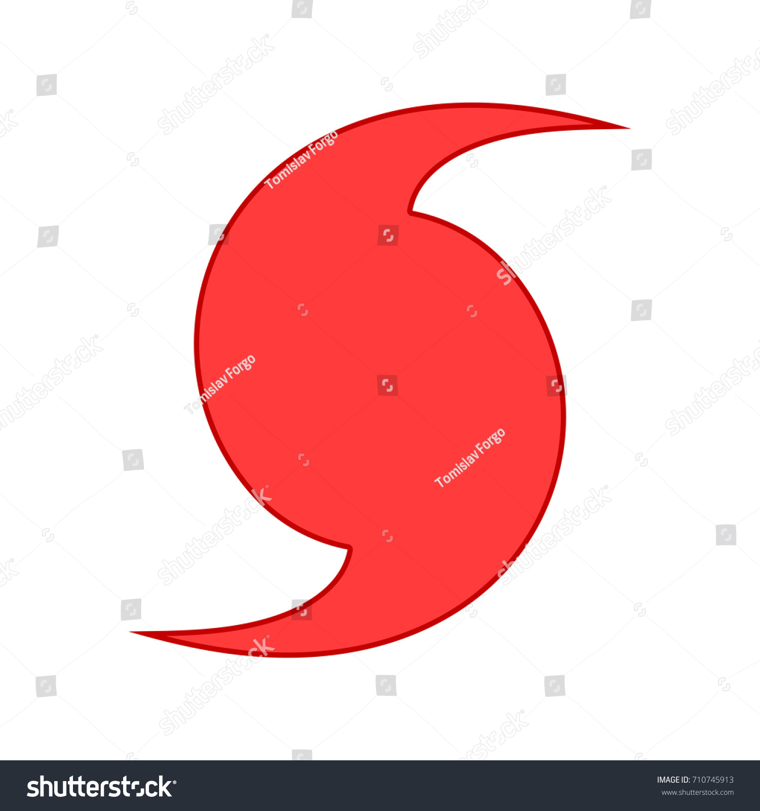 Hurricane Vector Illustration Stock Vector (Royalty Free) 710745913 ...