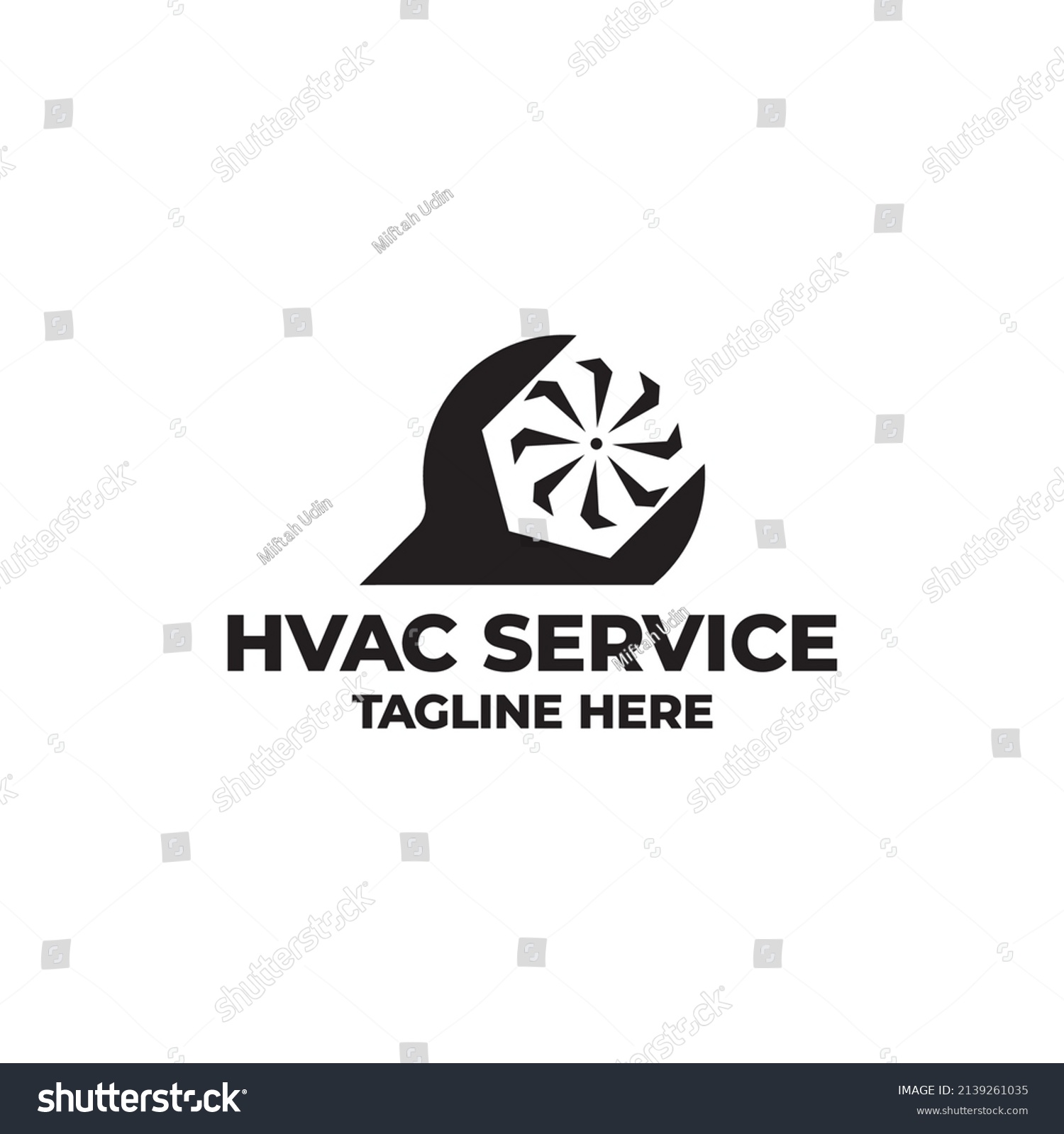 Hvac Service Logo Vector Illustration Stock Vector (Royalty Free ...