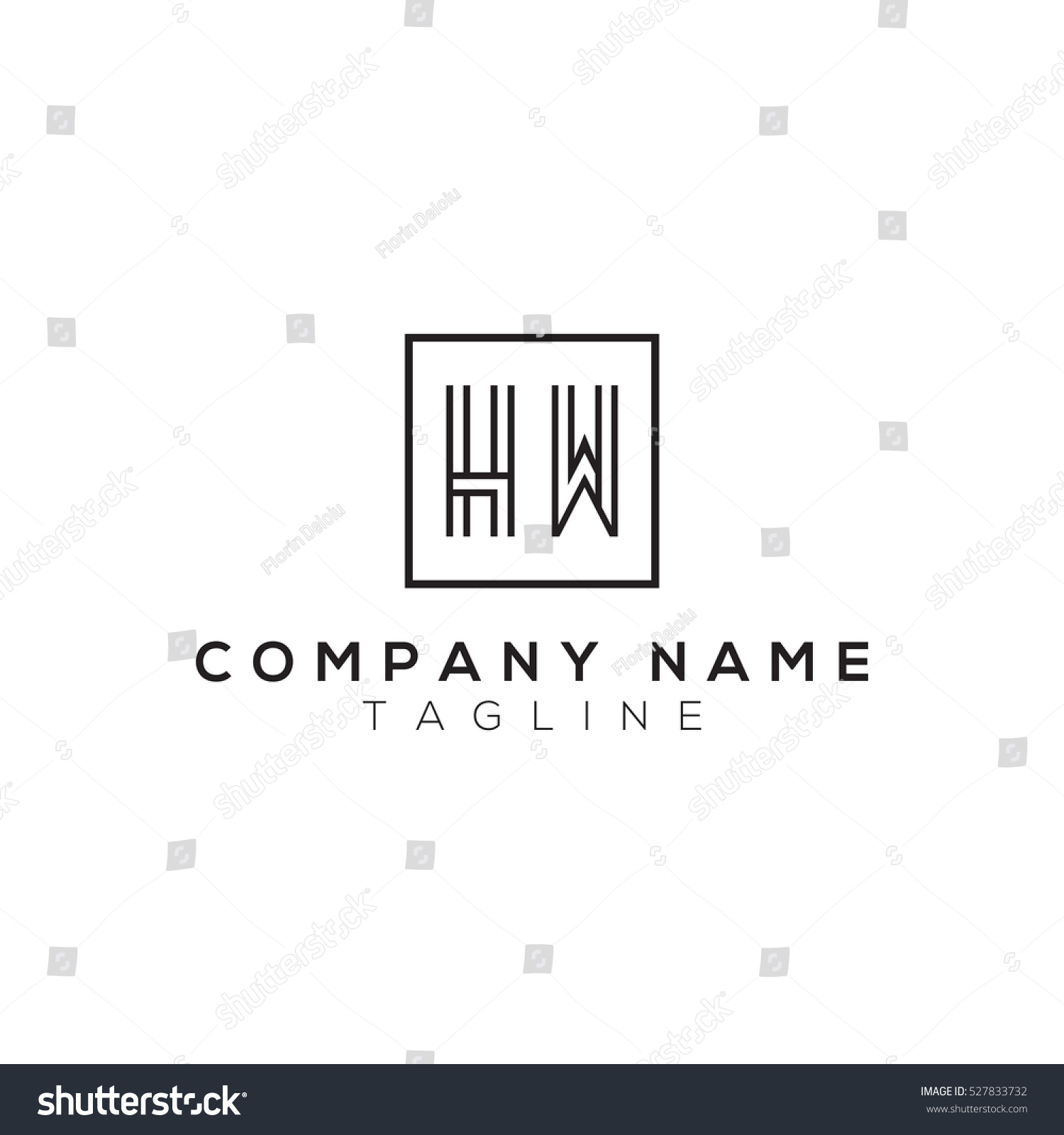 Hw Logo 스톡 벡터 527833732 - Shutterstock