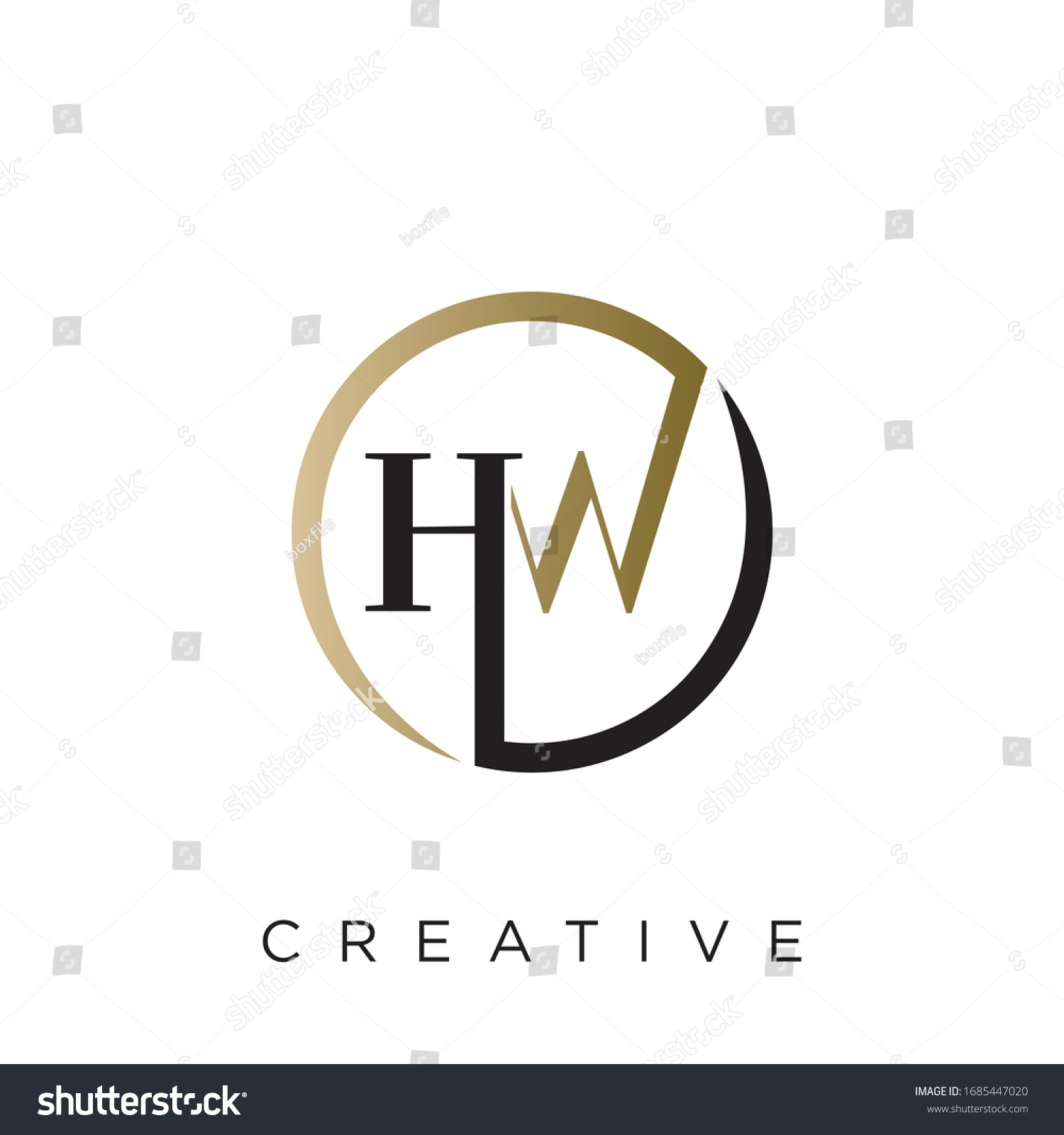 Hw Logo Design Vector Icon Design Stock Vector (Royalty Free ...