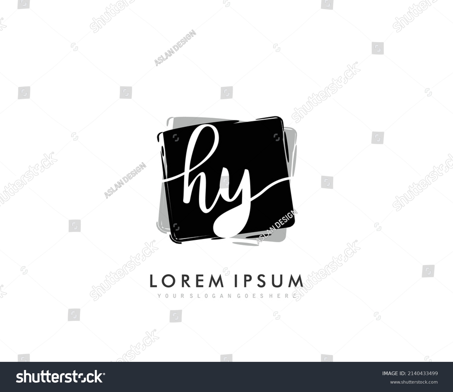 Hy Initial Beauty Monogram Logo Vector Stock Vector (Royalty Free ...